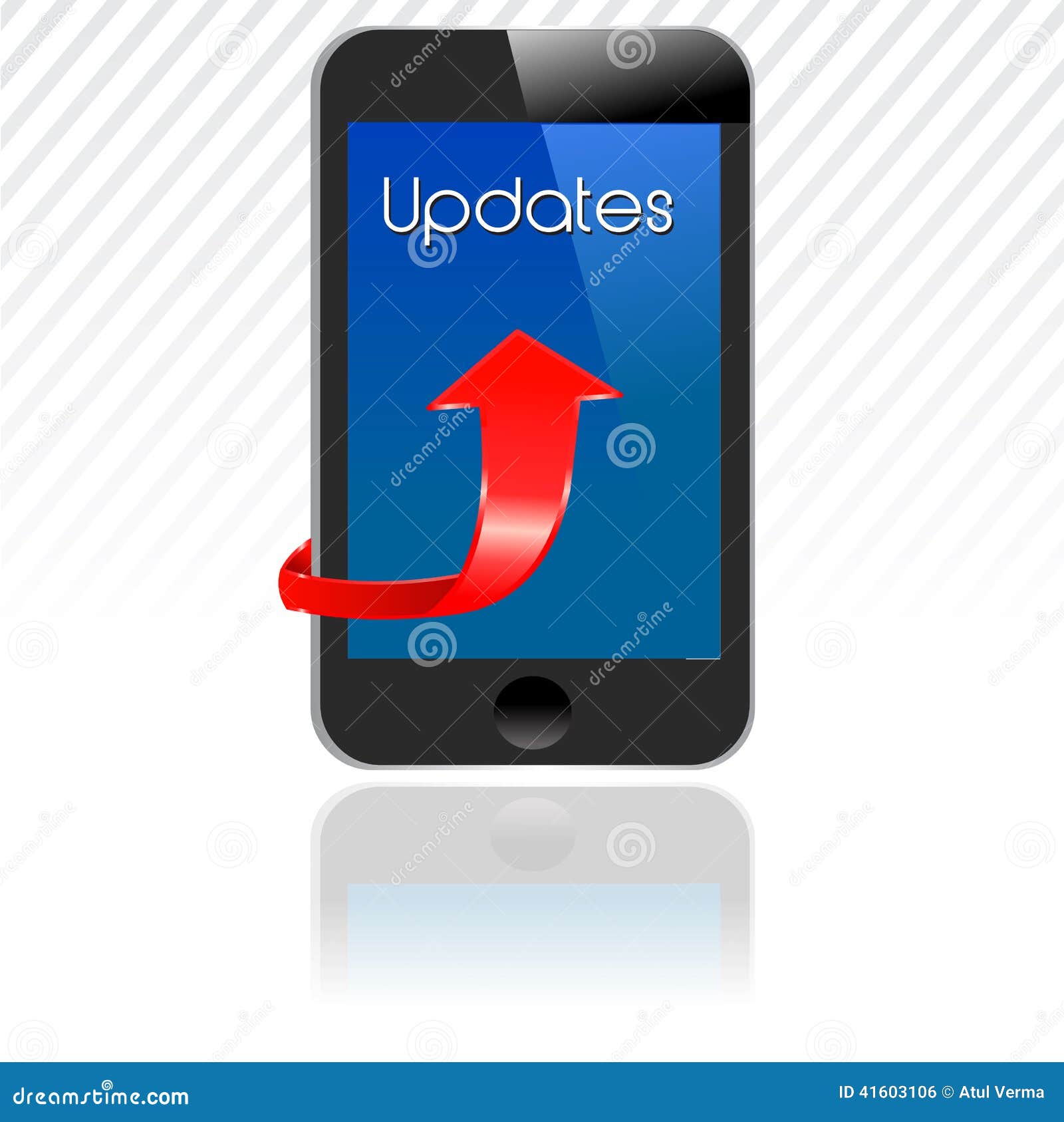 Smartphone with Updates, Mobile Update Stock Vector - Illustration of ...