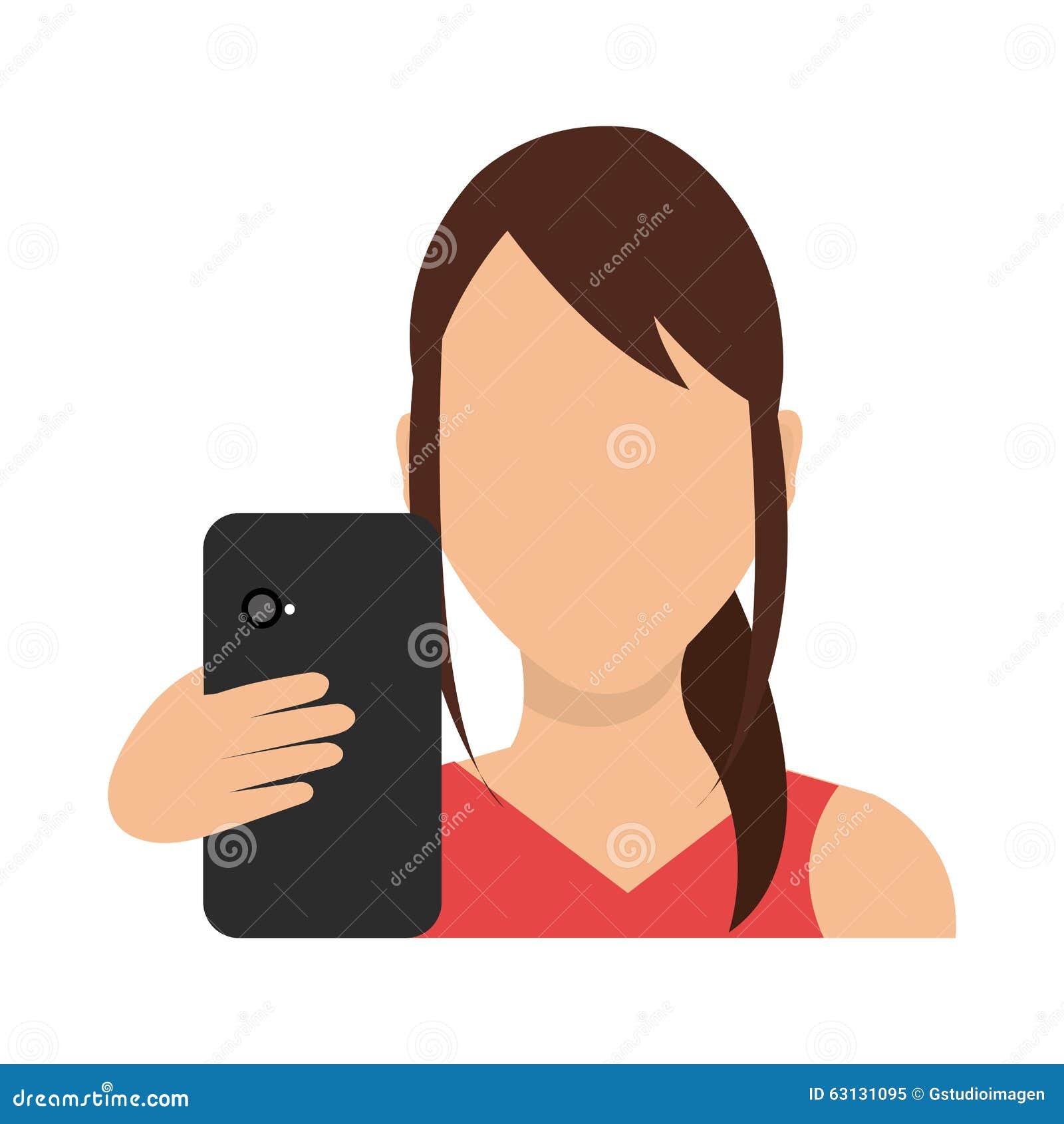 Smartphone and user stock vector. Illustration of icon - 63131095