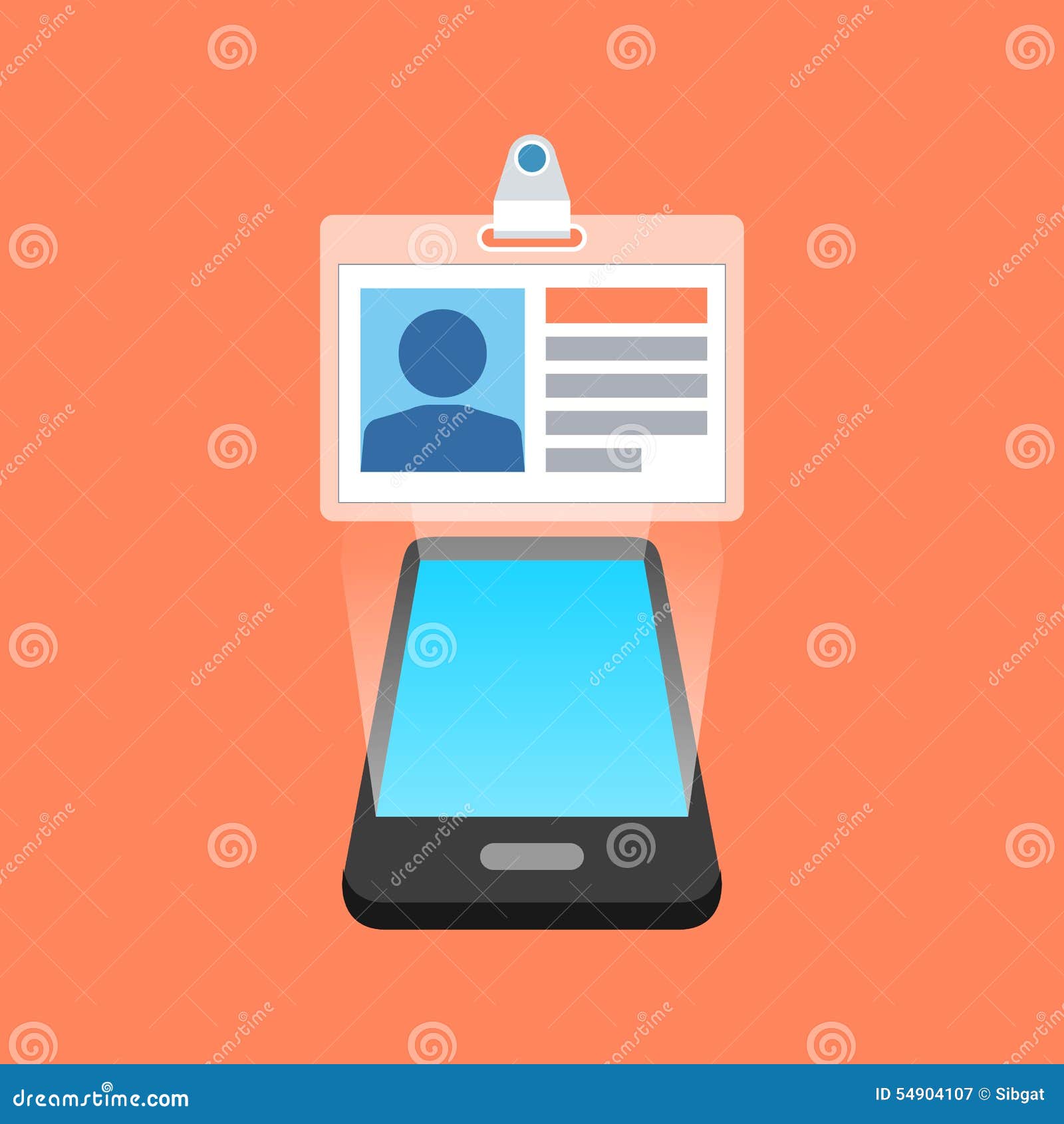 Smartphone User ID, Profile Concept. Isometric Design Stock Vector ...