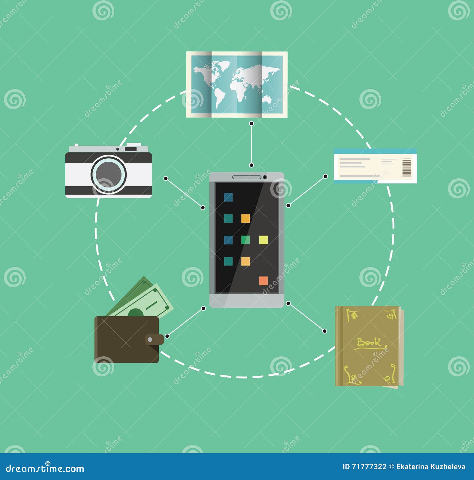 Smartphone Variety stock vector. Illustration of mobile - 71777322
