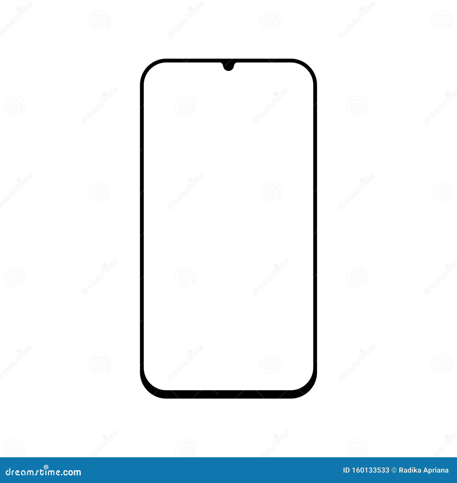 Black Smartphone and Mobile Icon with White Background Stock Vector ...