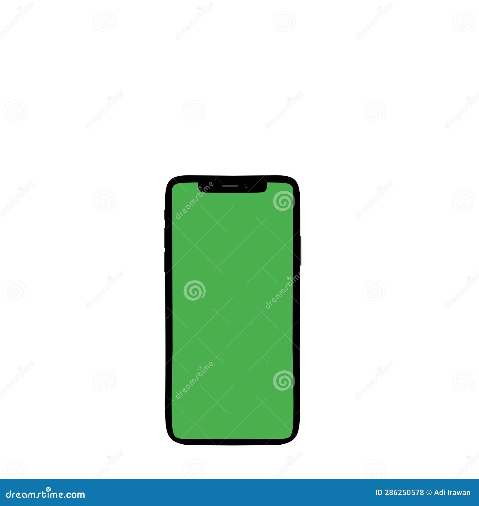 Smartphone Vector Logo Illustration with Green Screen Stock ...