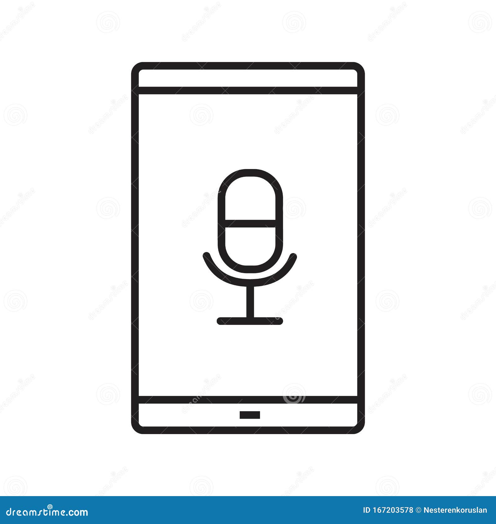 Smartphone Voice Recorder Linear Icon Stock Vector - Illustration of ... Smartphone Voice Recorder Linear Icon Stock Vector - Illustration of ...