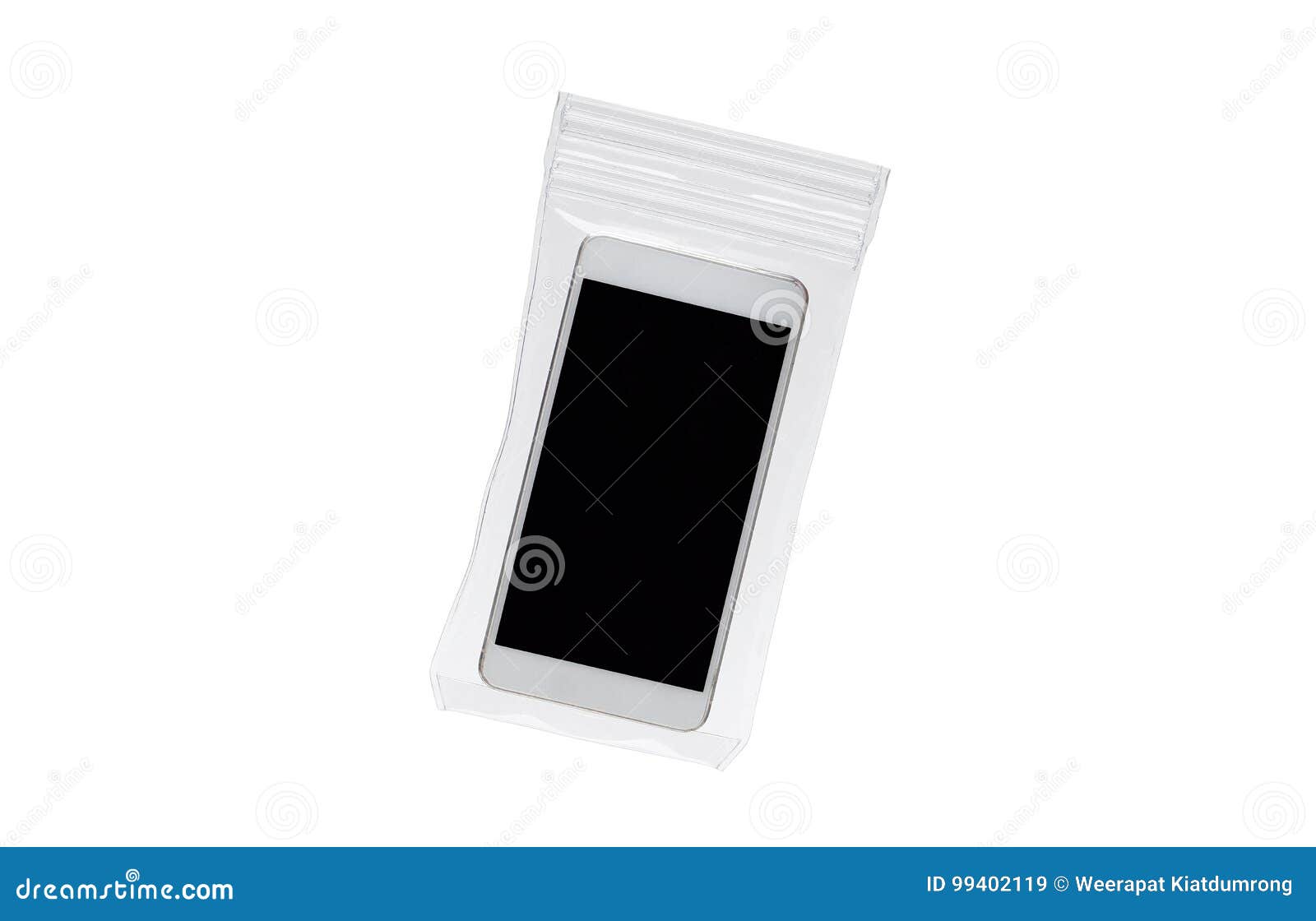 Smartphone in a Waterproof Plastic Case Stock Image - Image of safety ...