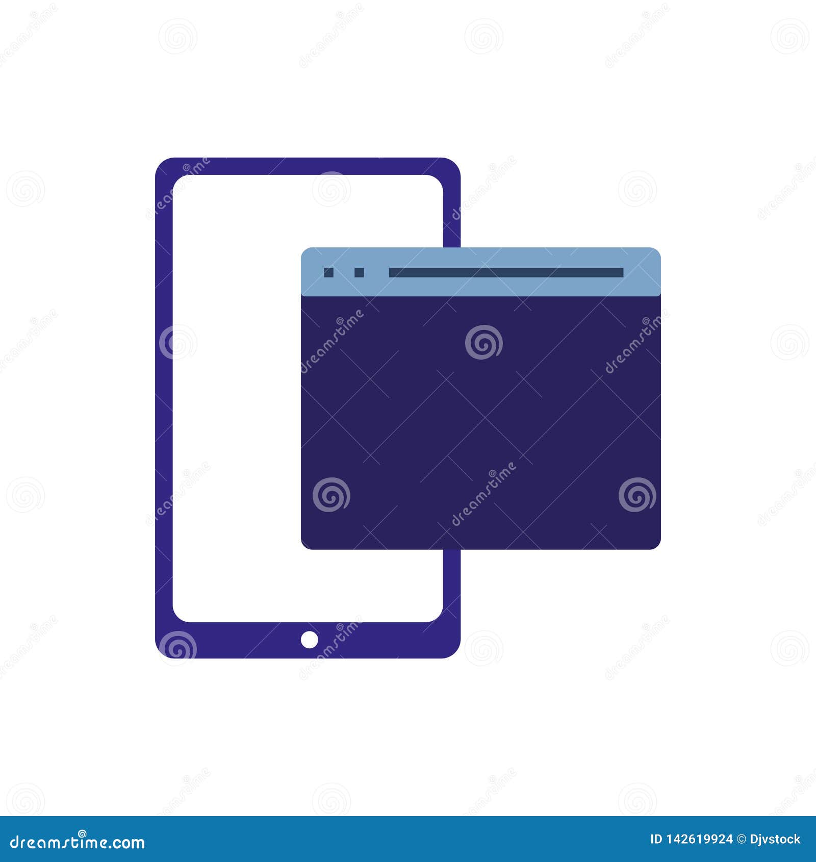 Smartphone Website on White Background Stock Vector - Illustration of ...