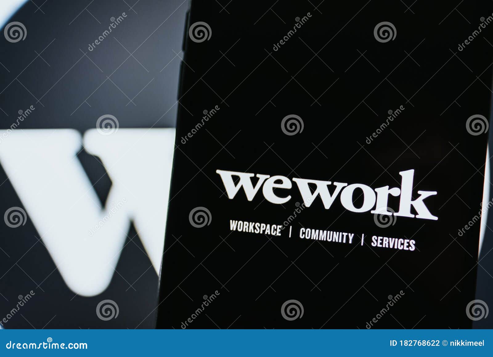 Smartphone With The Wework Logo On The Screen. Editorial Image ...