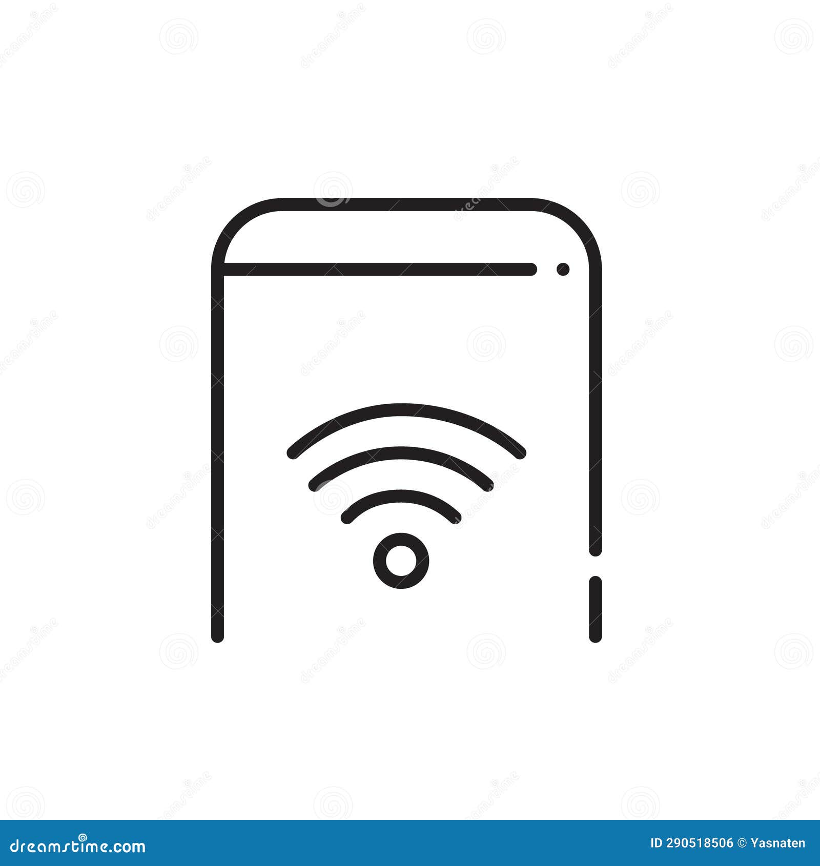 Smartphone with Wifi Symbol on it. Wireless Internet Connection Stock ...