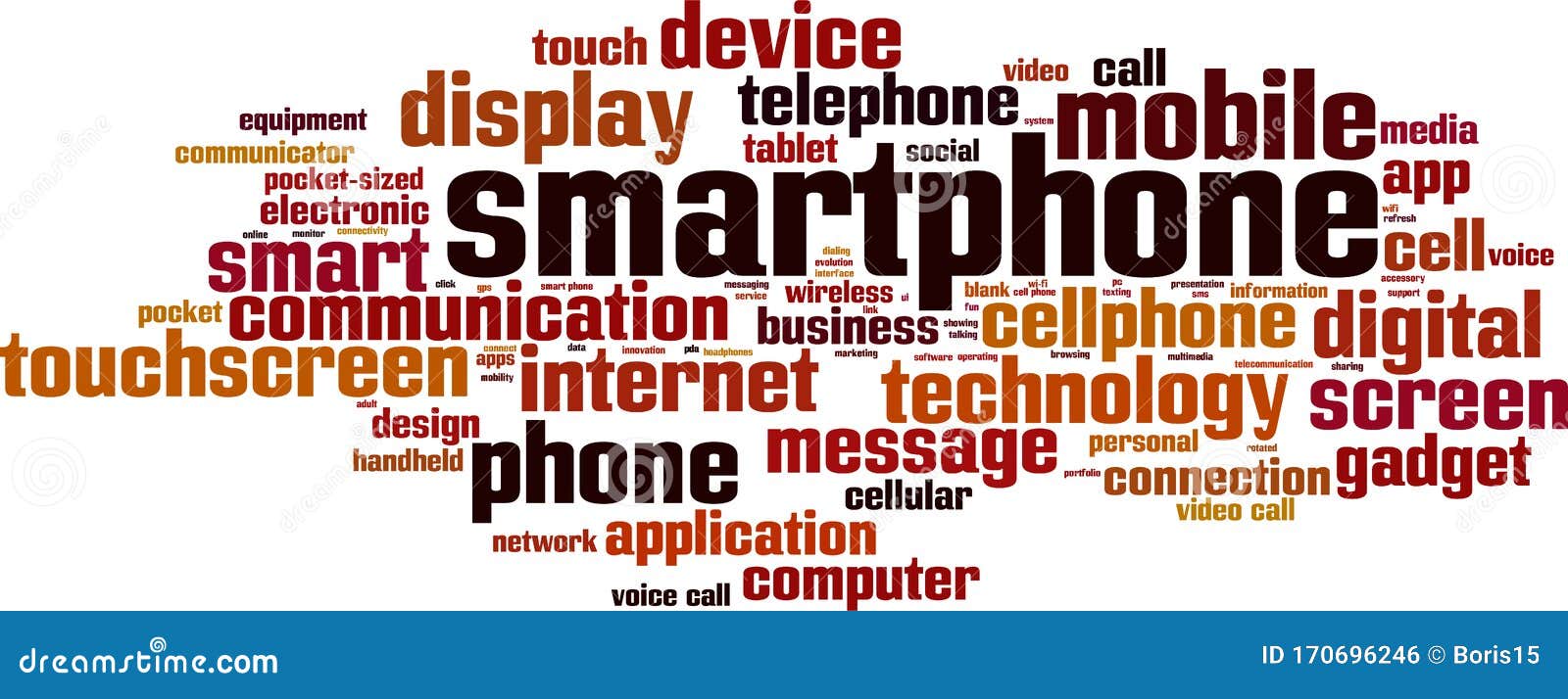 Smartphone word cloud stock vector. Illustration of cellular - 170696246