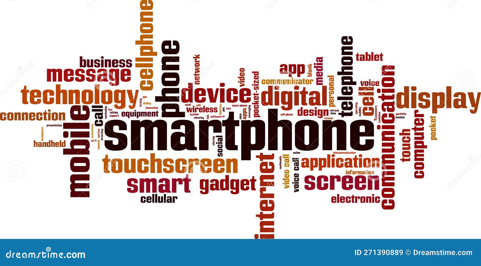 Smartphone word cloud stock vector. Illustration of mobile - 271390889