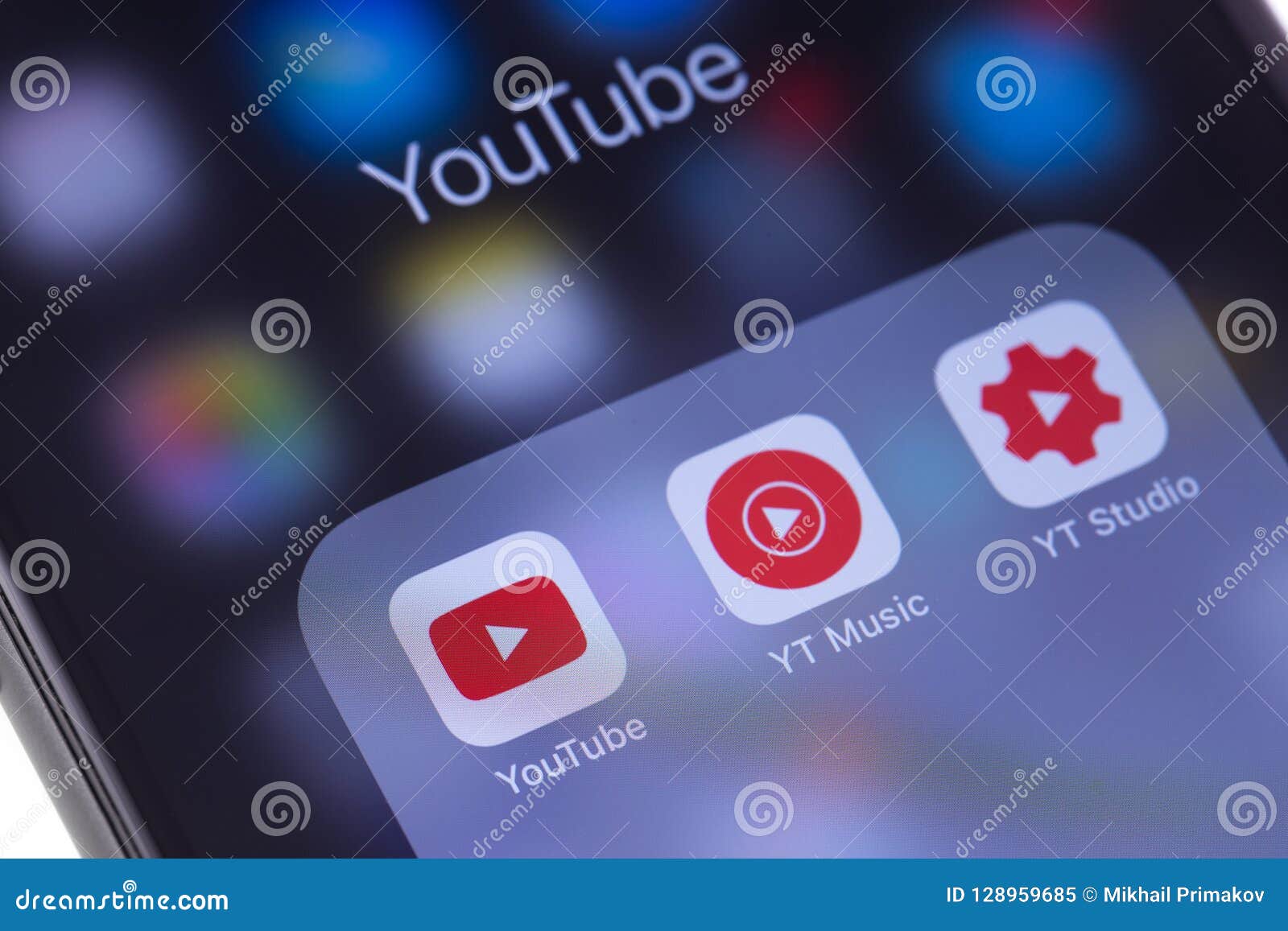 Smartphone with YouTube Services, Icons. Russia - October 04, 2018 ...