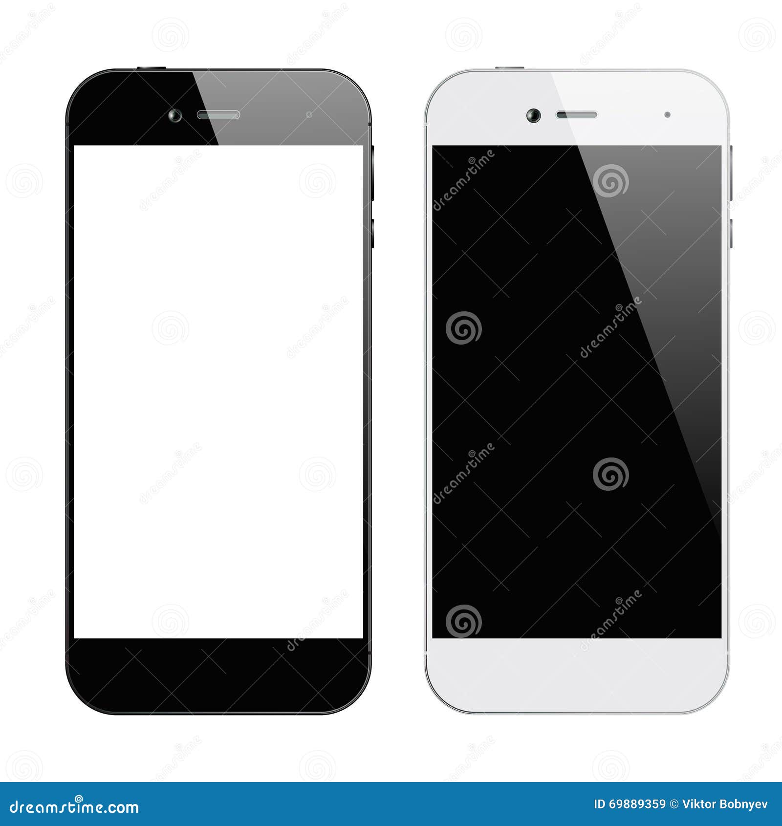 Smartphones black white stock vector. Illustration of communicator ...
