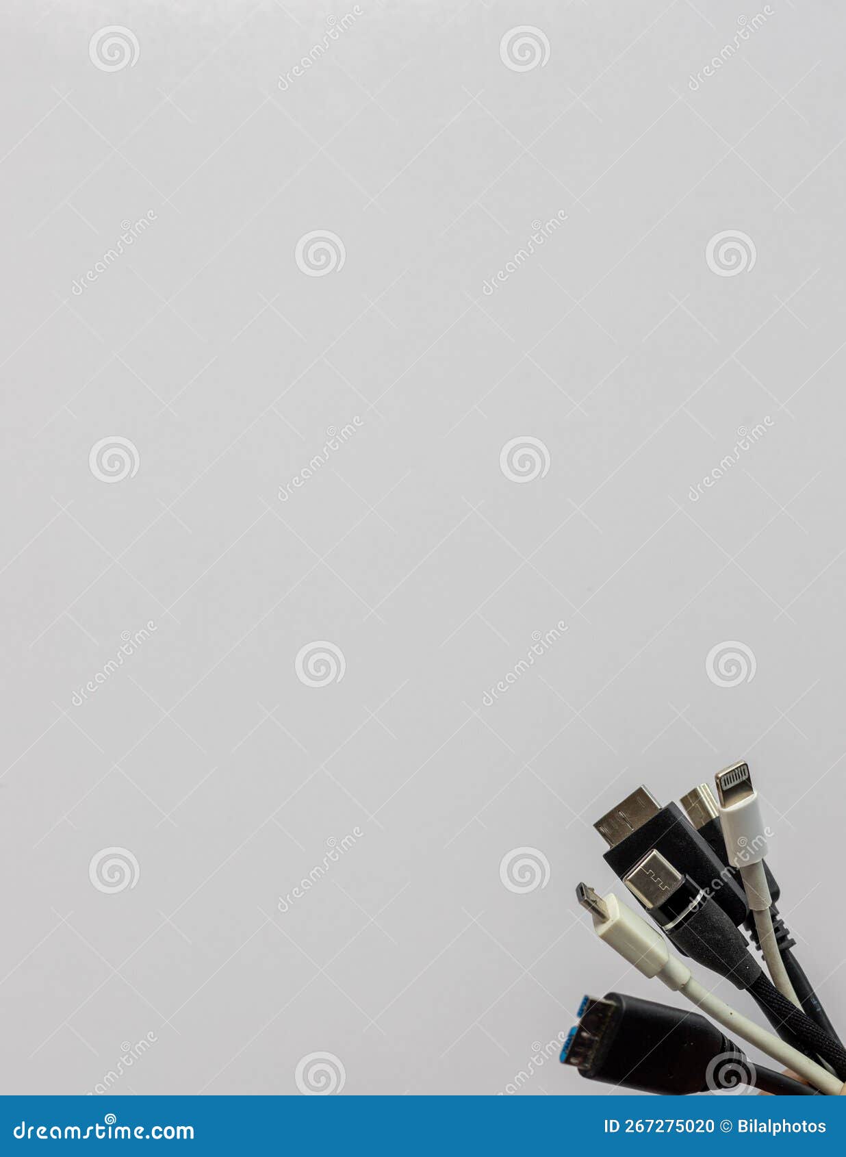 Smartphones Charging Cables and Connectors Stock Photo - Image of phone ...