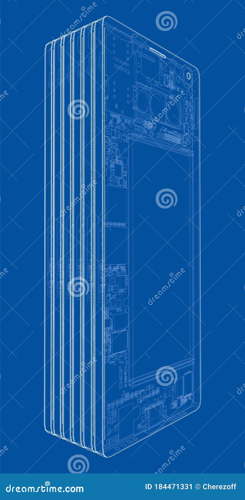 Smartphones Concept Outline. Vector Stock Vector - Illustration of ...