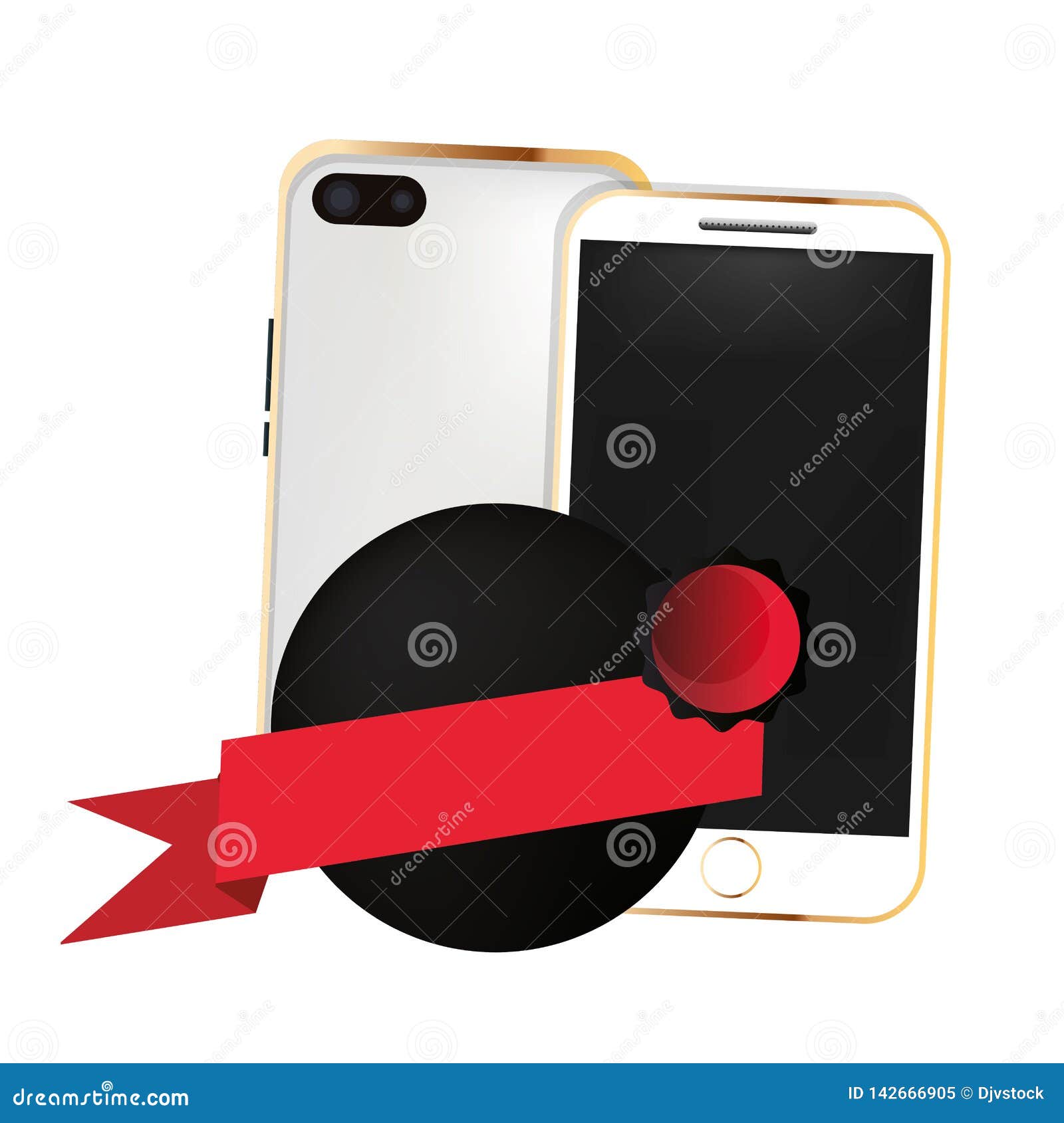 Smartphones Label Blank Template Design Stock Vector - Illustration of ...