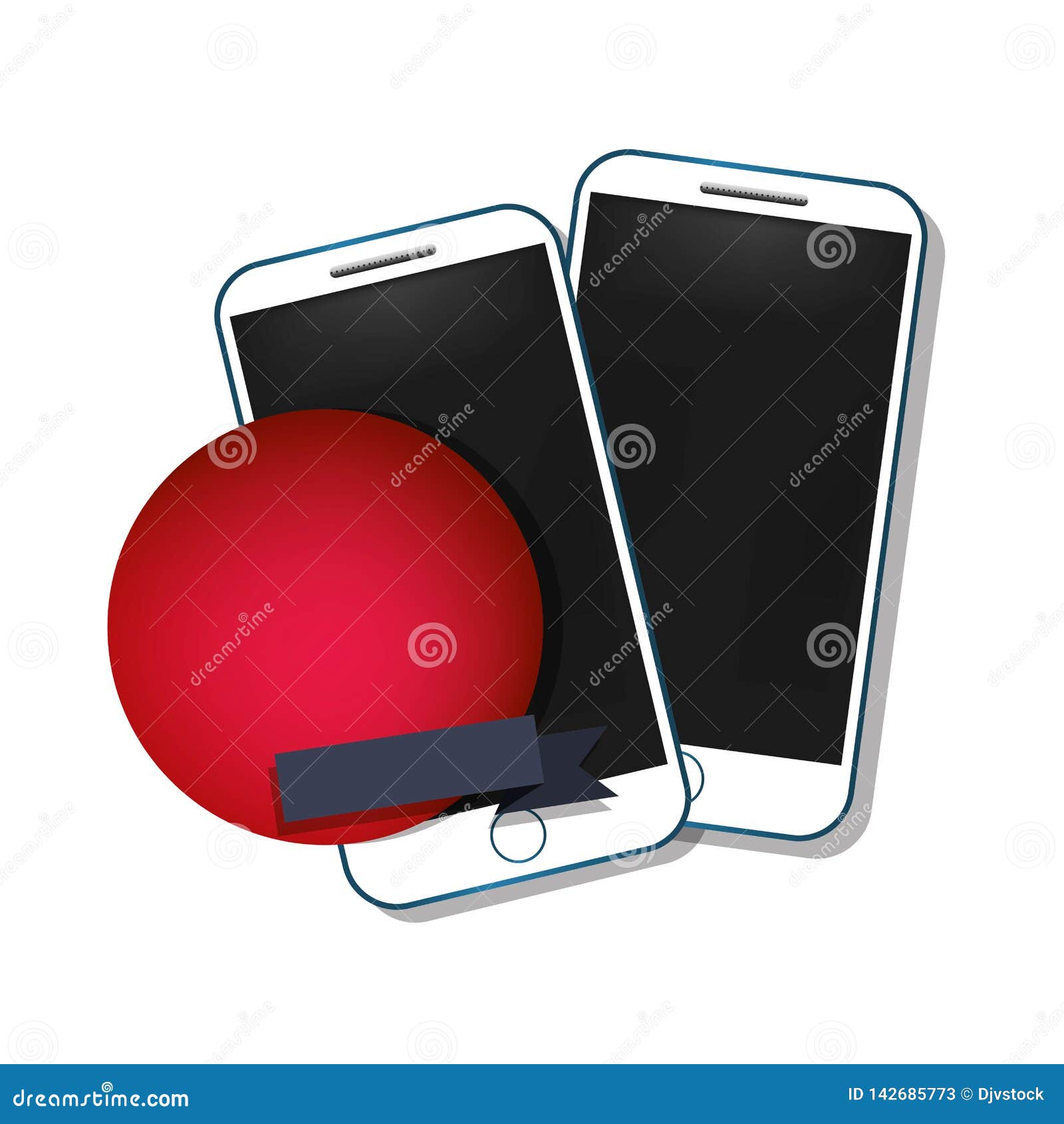 Smartphones Label Blank Template Design Stock Vector - Illustration of ...