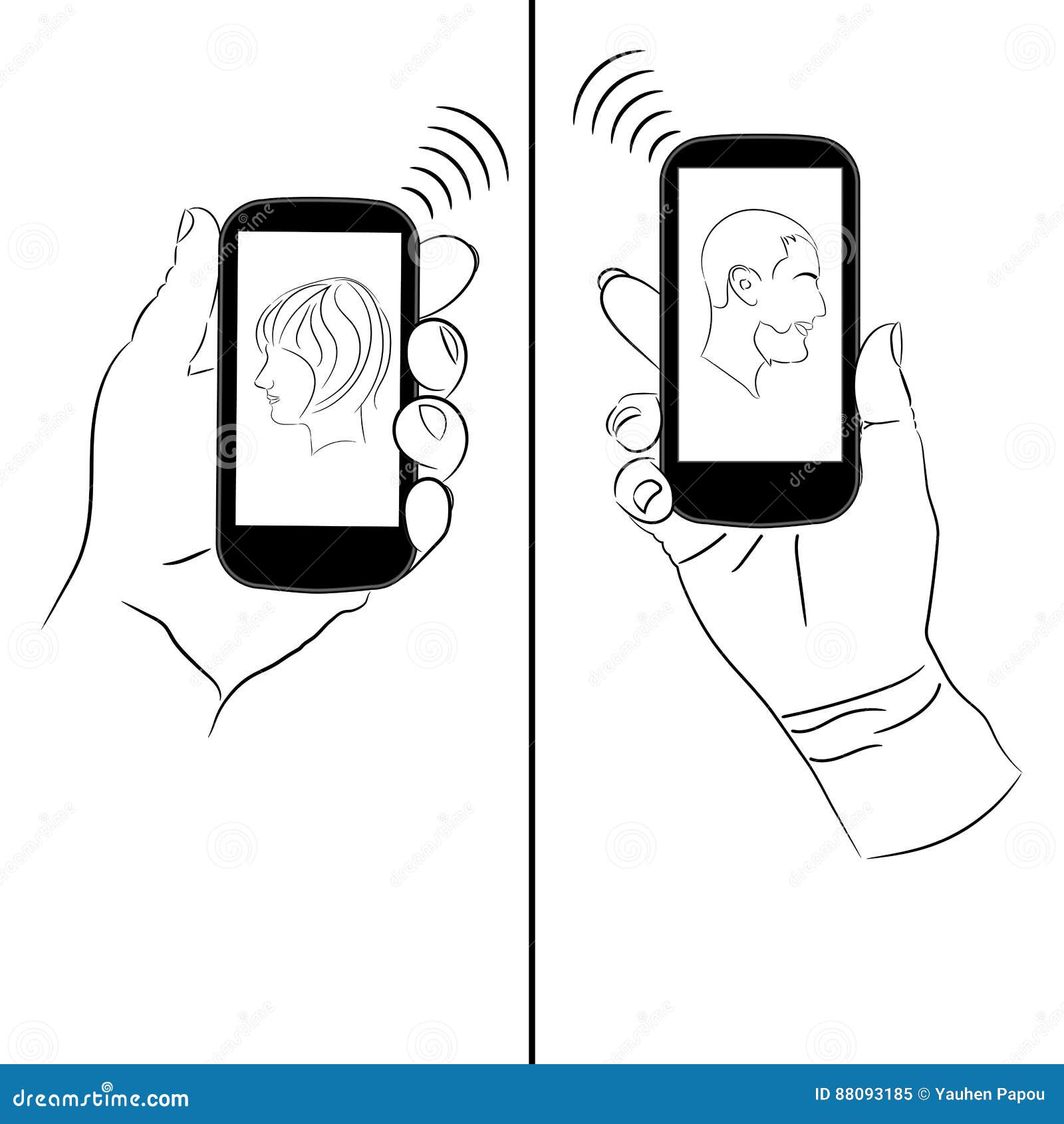 Smartphones Make Communication Easy Stock Vector - Illustration of ... Smartphones Make Communication Easy Stock Vector - Illustration of ...