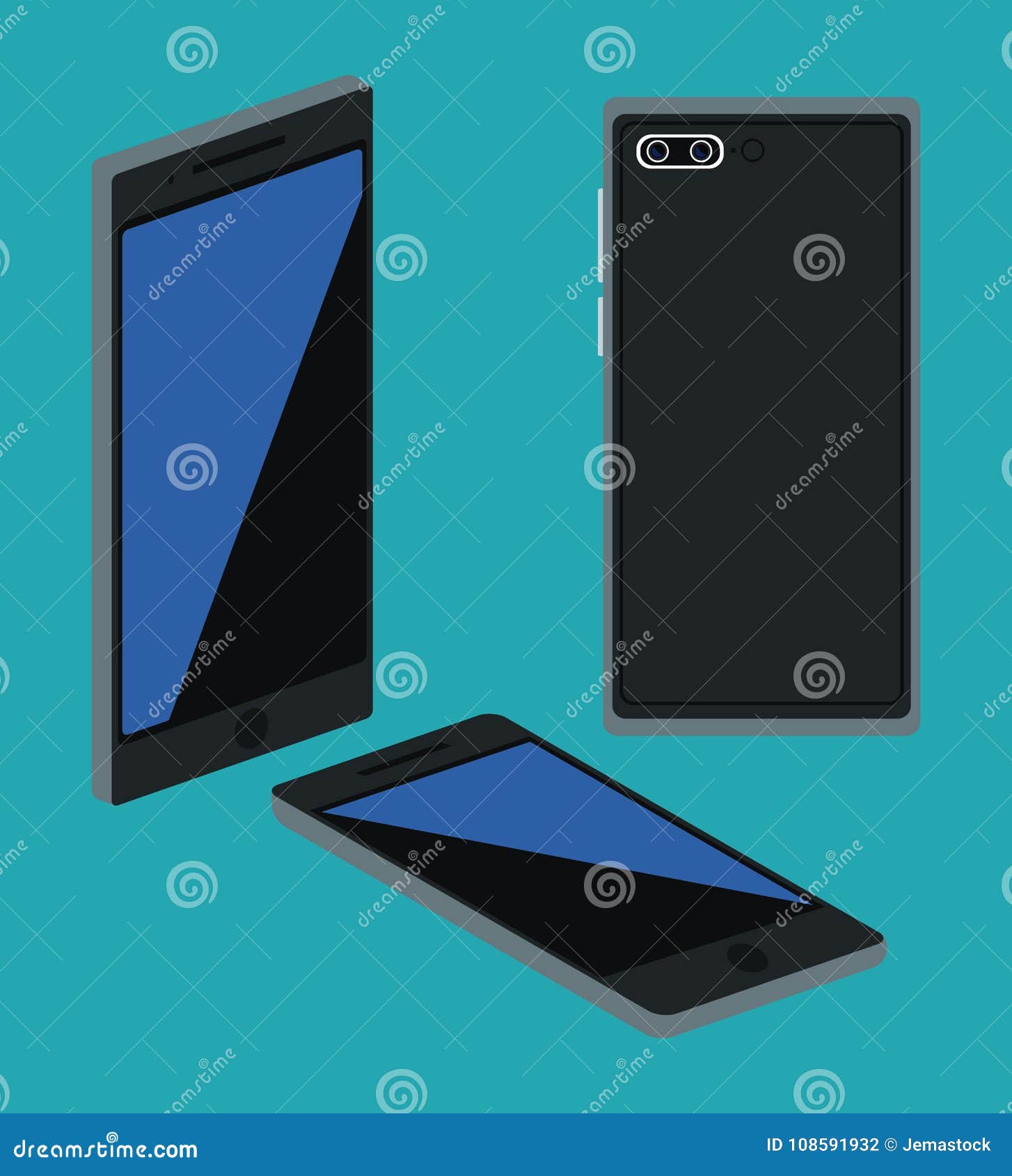 Smartphones Mobile Technology Stock Vector - Illustration of gadget ...