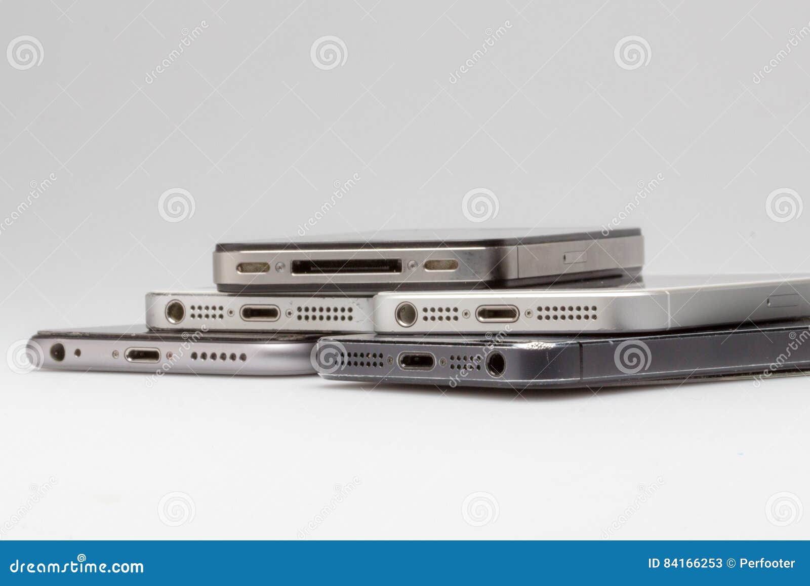 Smartphones are Piled Up Together, Stock Image - Image of apple ...