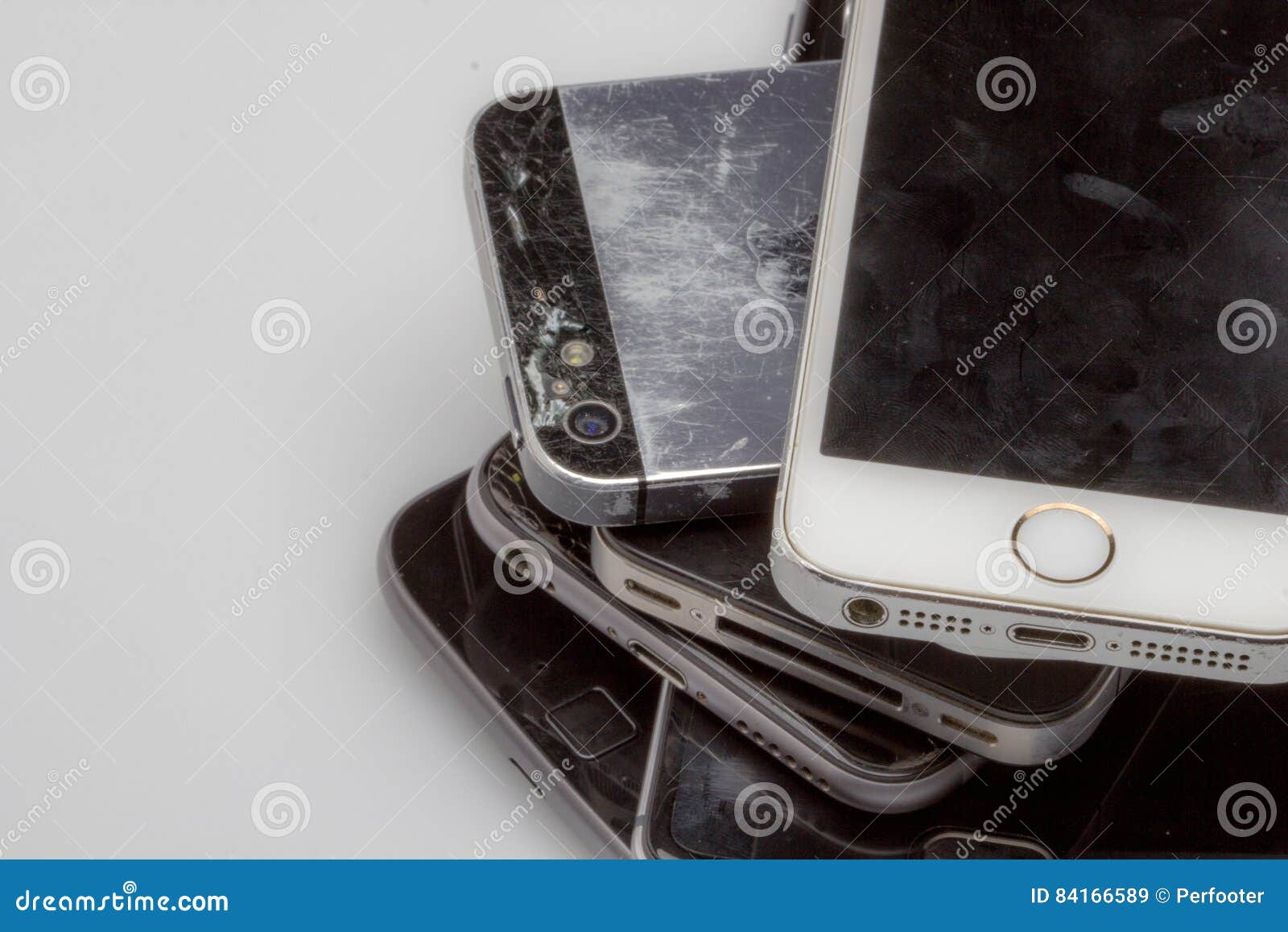 Smartphones are Placed One To Another, Laying on the Table Side is ...