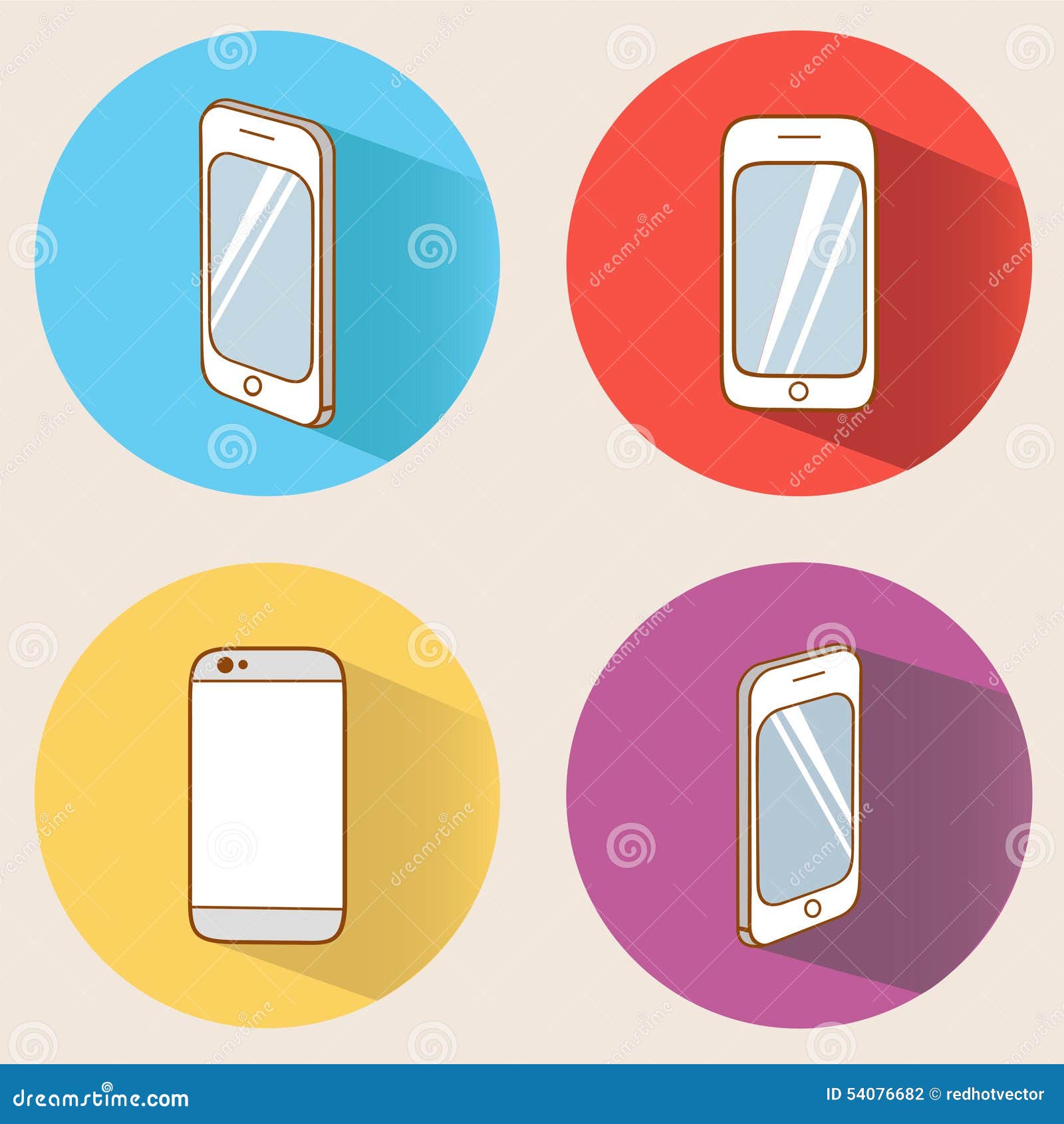 Smartphones set stock illustration. Illustration of cell - 54076682