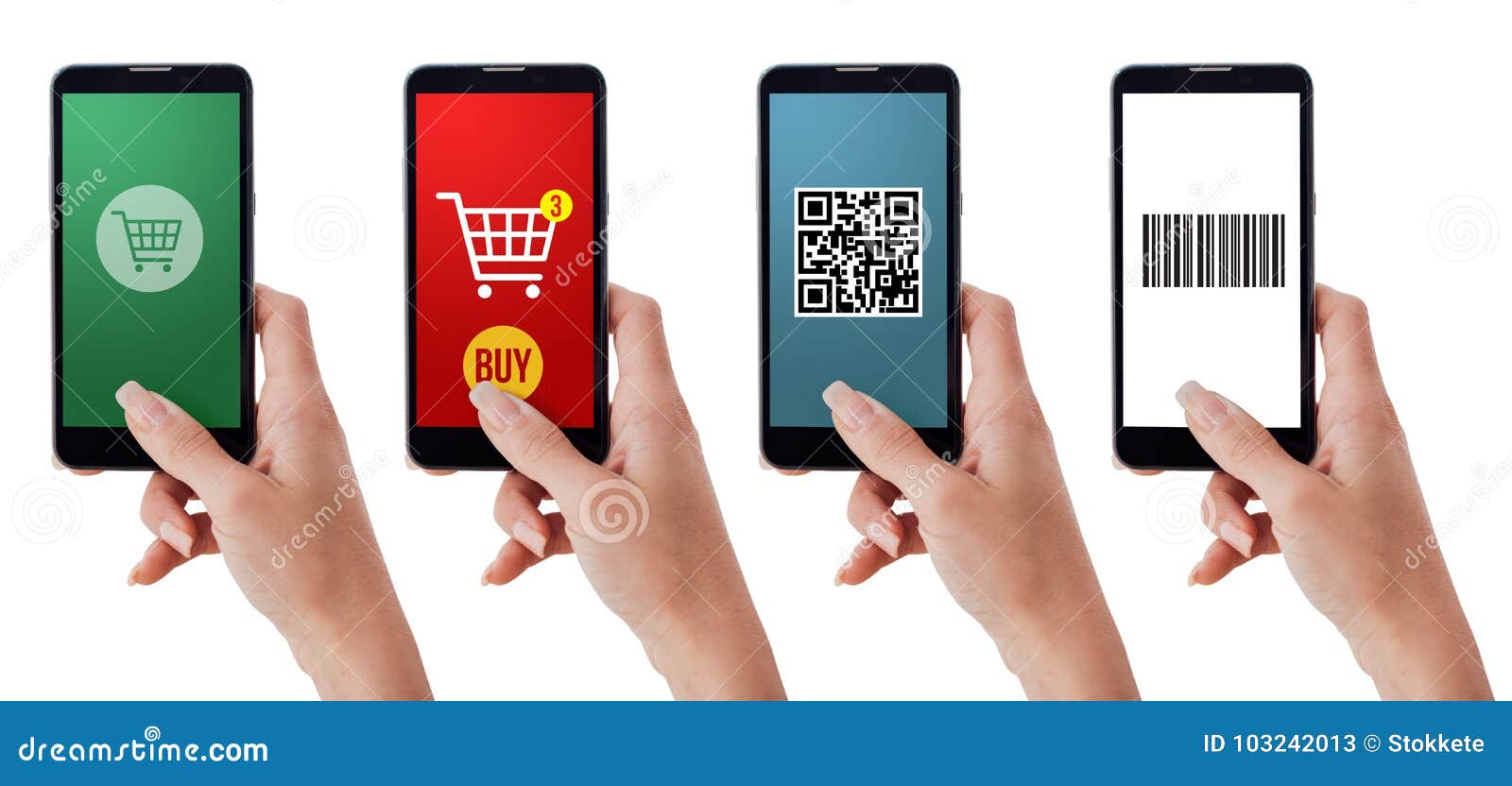 Smartphones and Shopping Apps Stock Image - Image of retail, offer ...