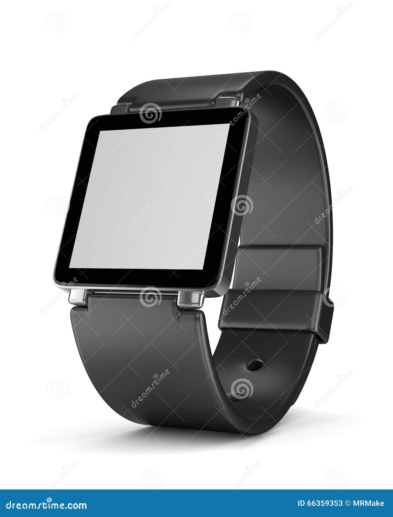 Smartwatch with Blank Display Stock Illustration - Illustration of ...