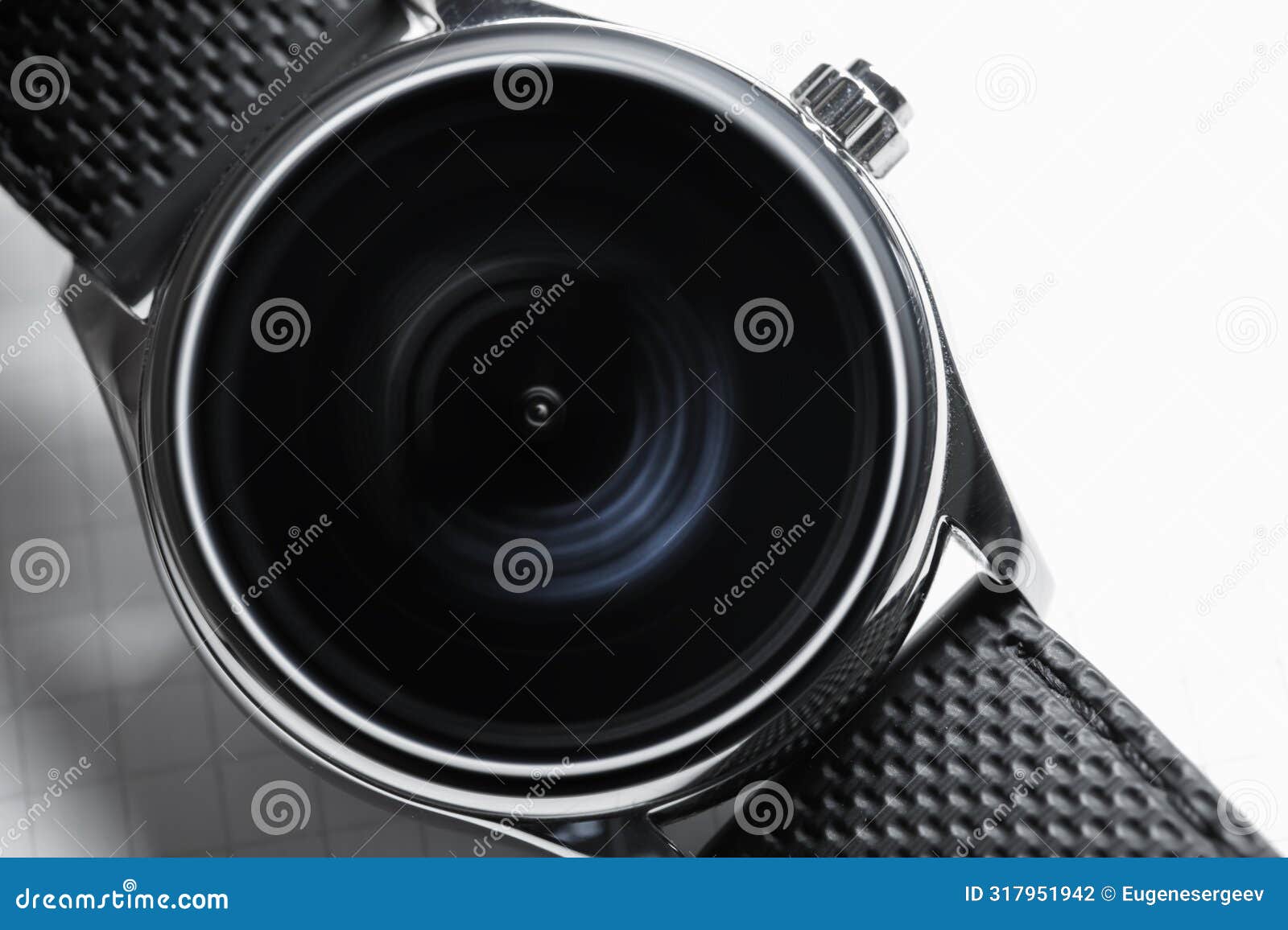 Smartwatch with Blurred Black Clock Face, Abstract Time Concept Stock ...
