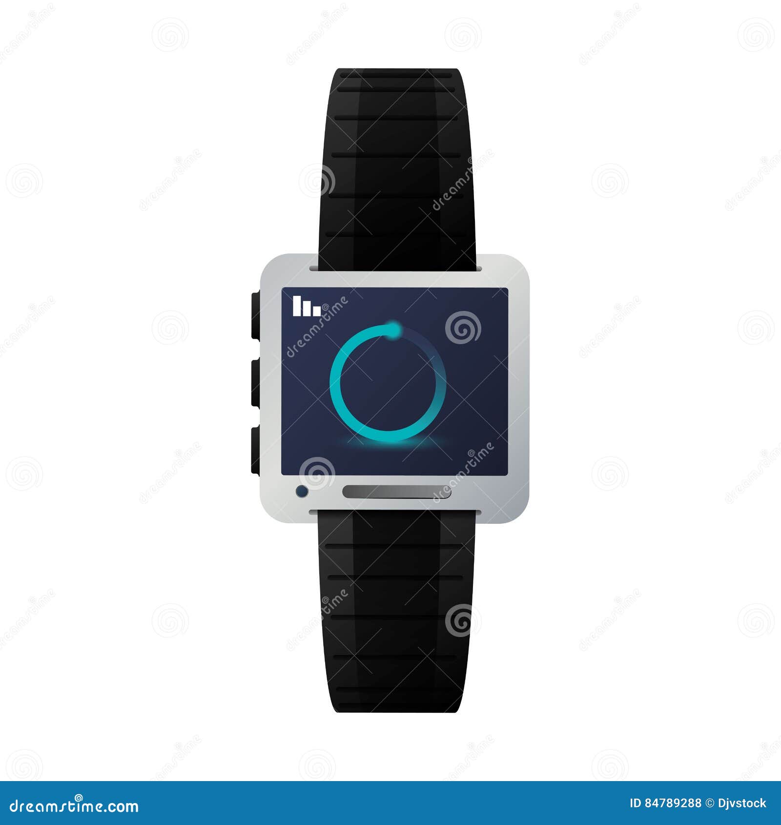 Smartwatch Button Thumbnail Icon Image Stock Illustration ...