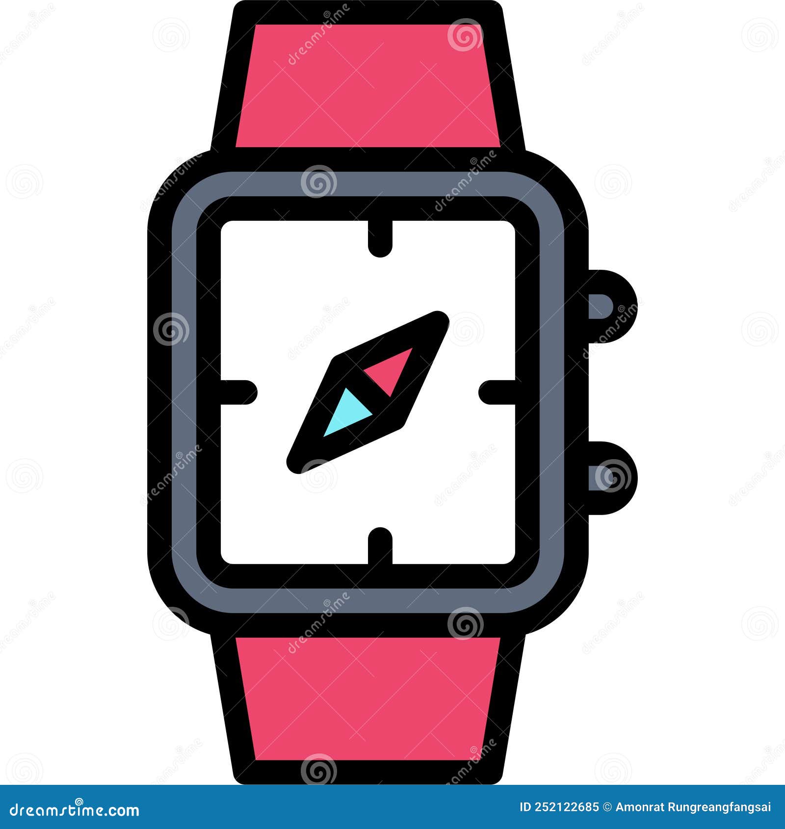 Smartwatch Icon On White Background. Flat Style. Smartwatch Sign. Smart ...