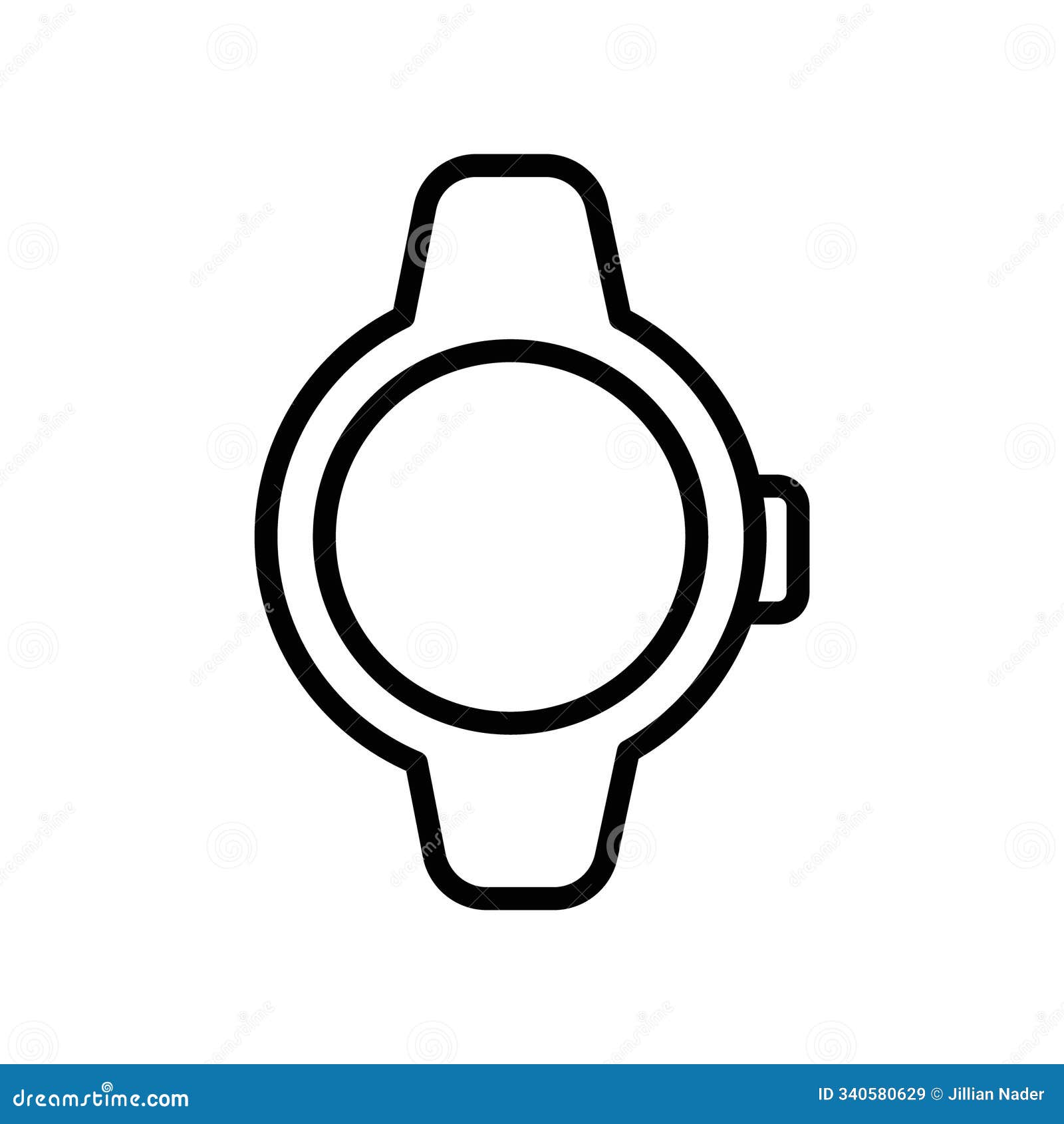 Smartwatch Icon Thin Line Art Isolated Stock Illustration ...