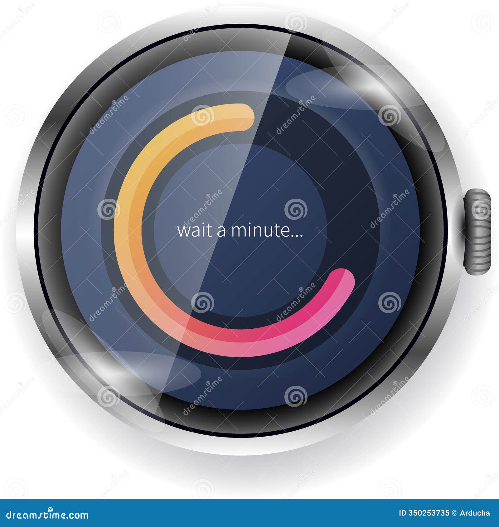 3d Circular Progress Bar Inside Gantt Chart Box Royalty-Free ...