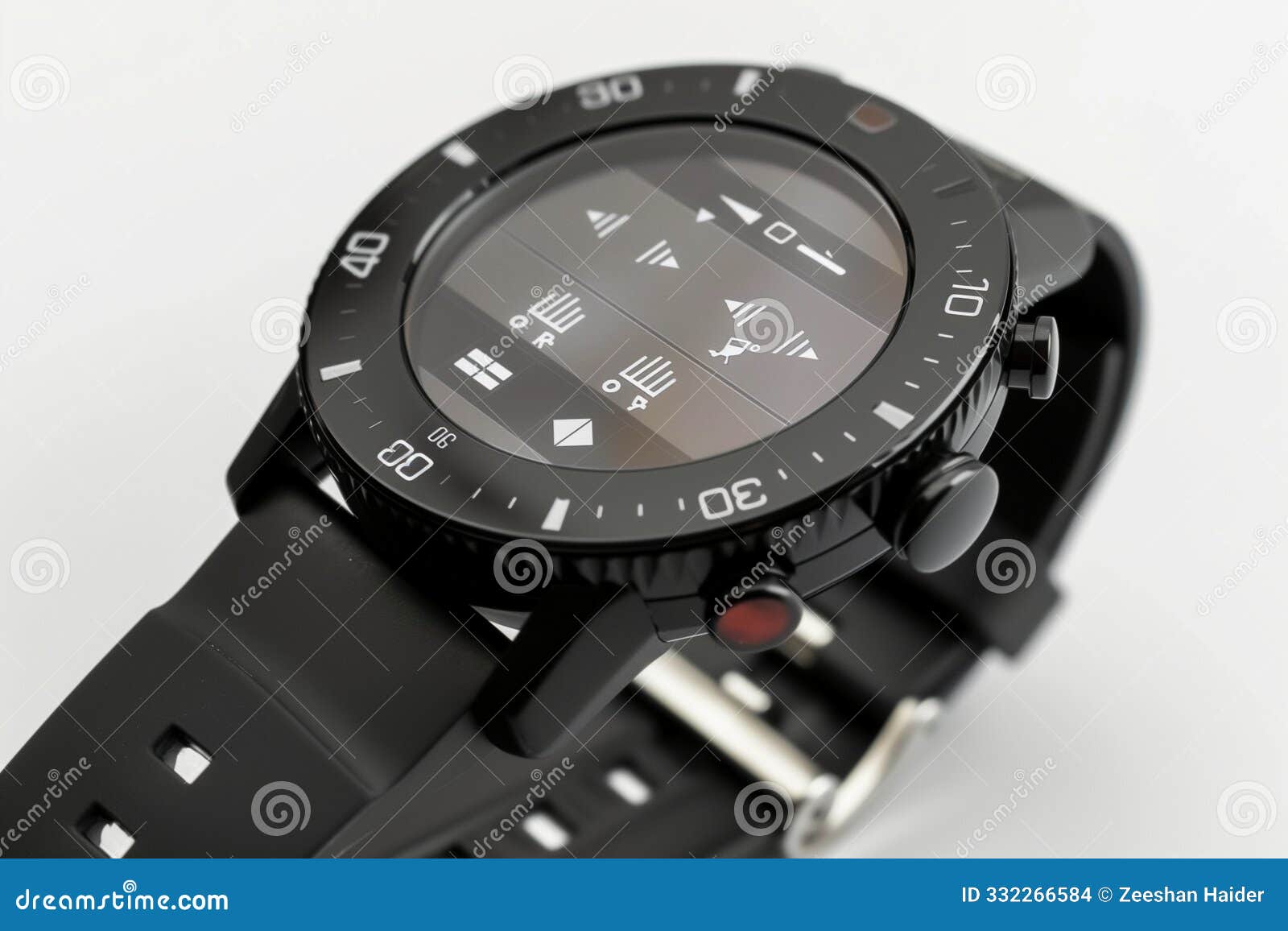 A Smartwatch With A Matte Black Finish And A Transparent OLED Display ...