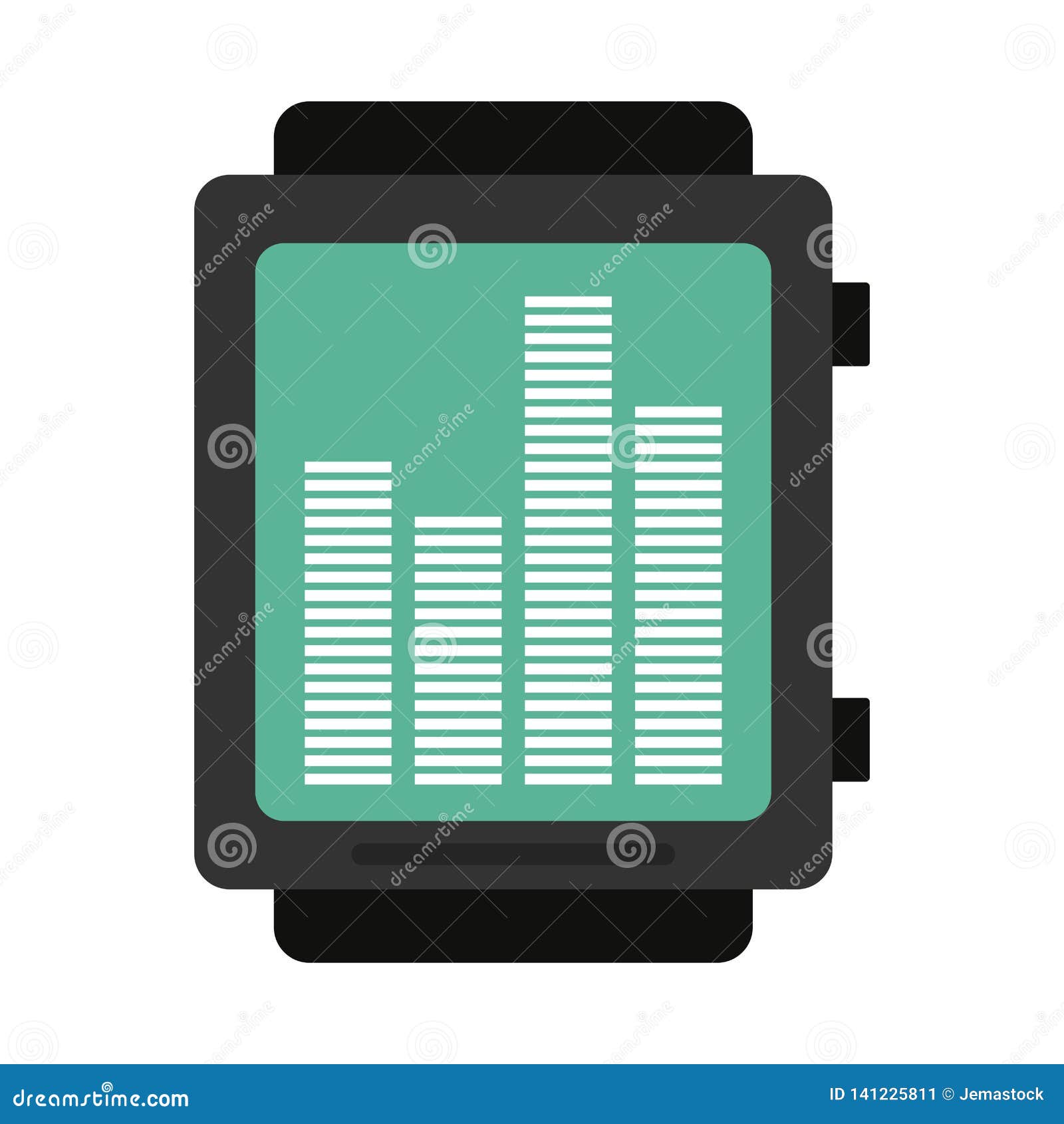 Smartwatch Music Equalizer Symbol Stock Vector - Illustration of media ...