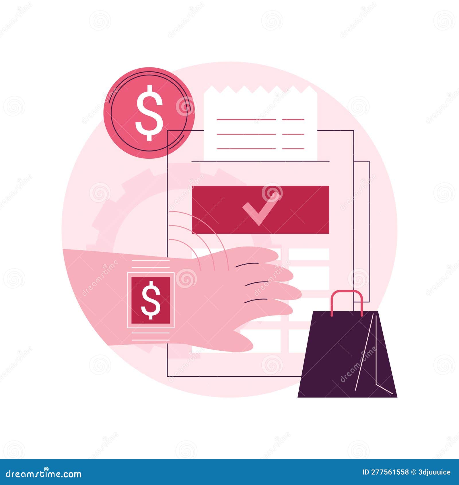 Smartwatch Payment Abstract Concept Vector Illustration. Stock Vector ...