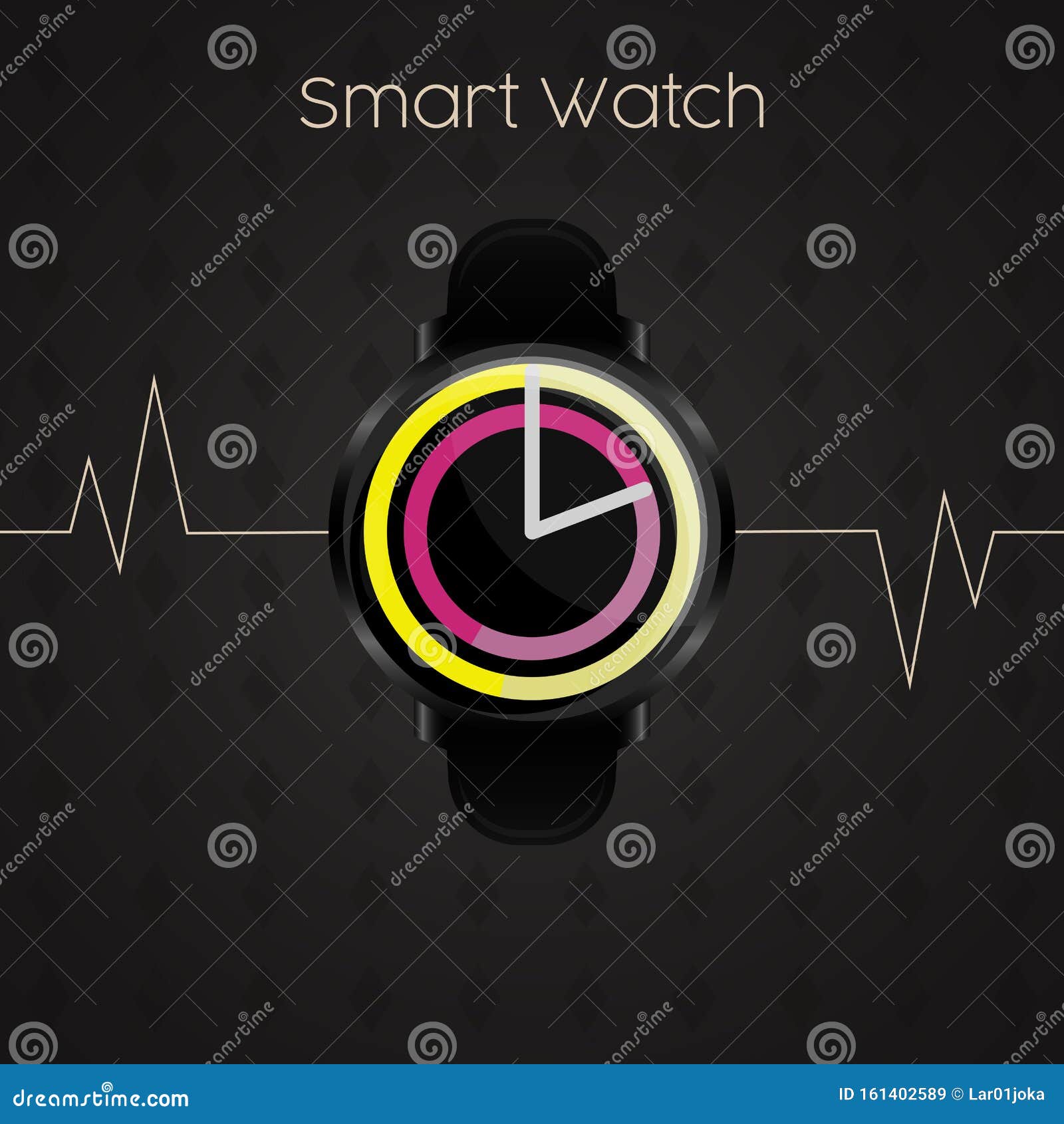 Smartwatch Poster Illustration Stock Vector - Illustration of banner ...