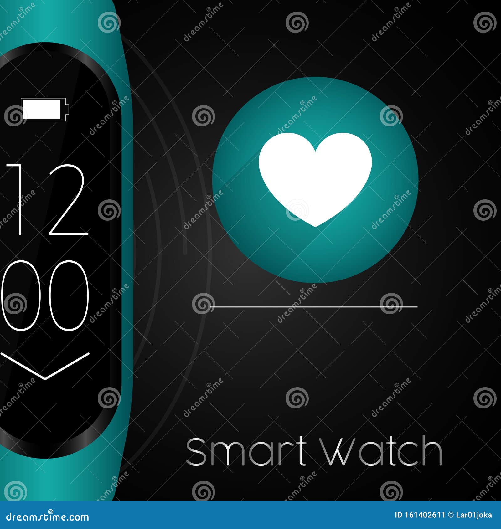Smartwatch Poster Illustration Stock Vector - Illustration of flat ...