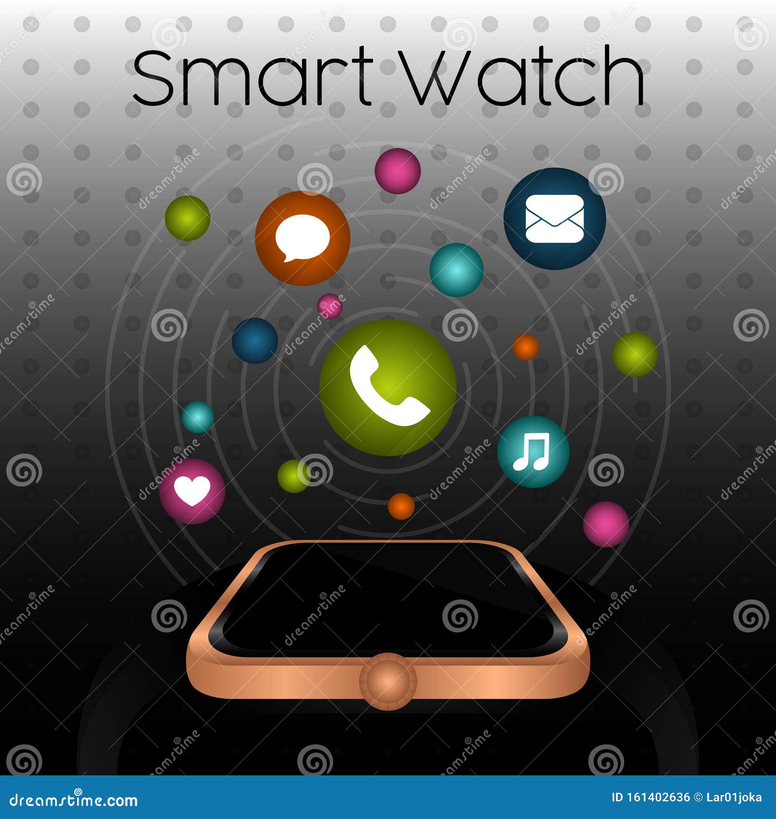 Smartwatch Poster Illustration Stock Vector - Illustration of smart ...