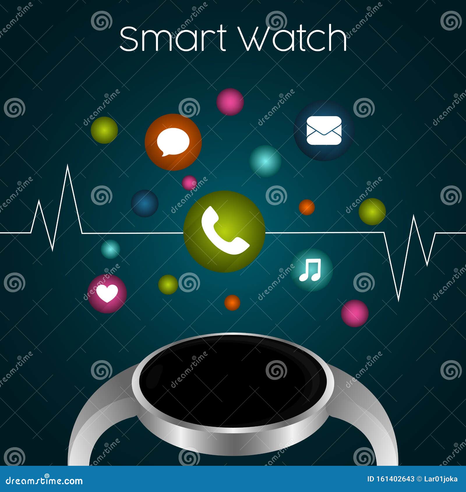 Smartwatch Poster Illustration Stock Vector - Illustration of business ...