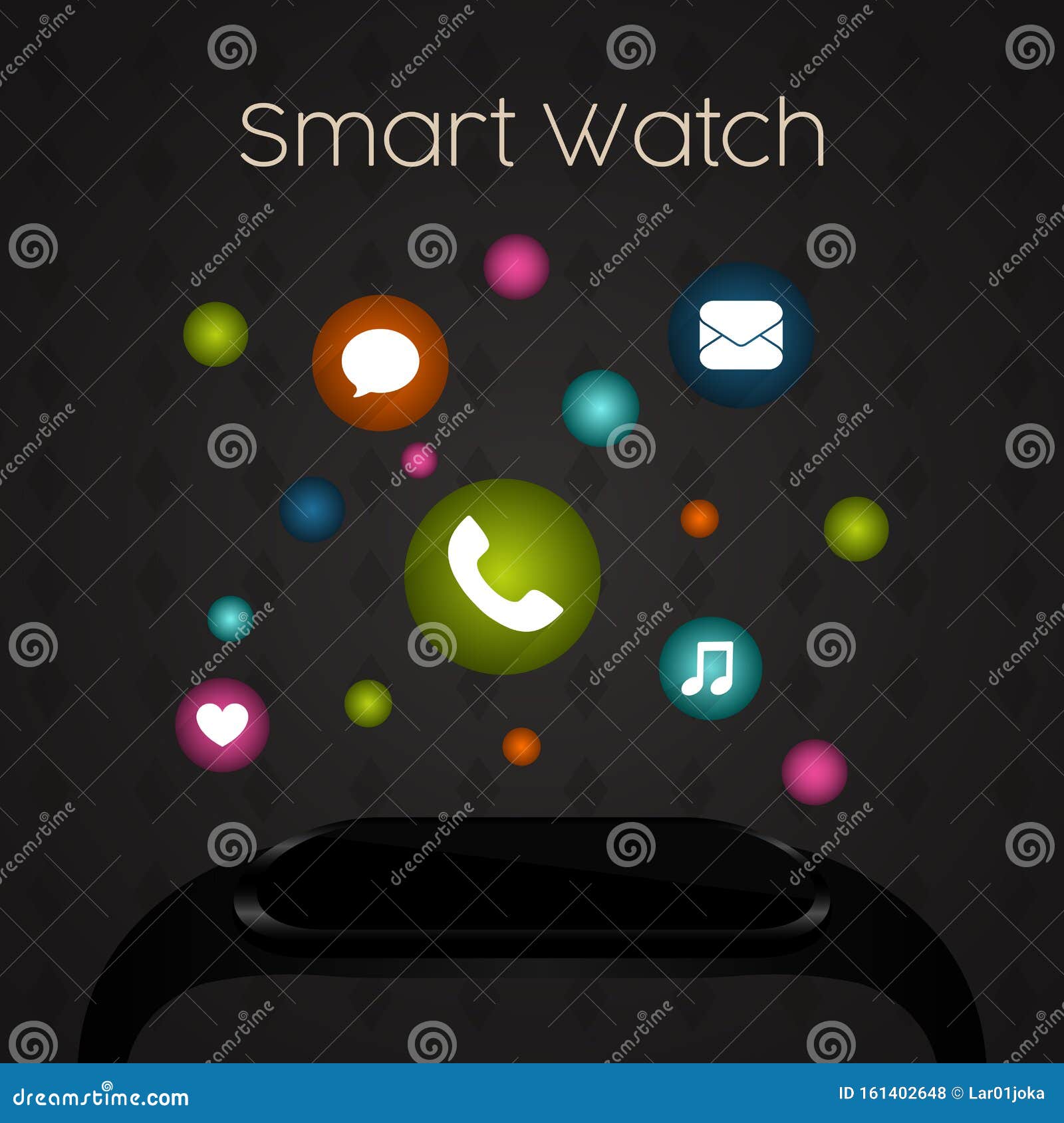 Smartwatch Poster Illustration Stock Vector - Illustration of icon ...