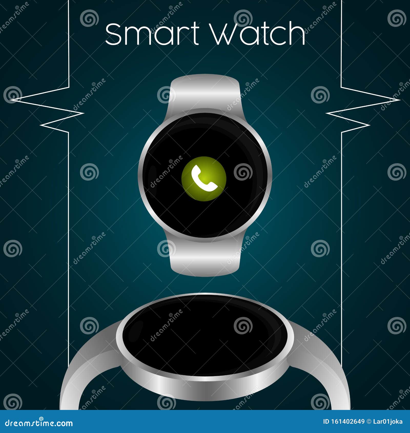 Smartwatch Poster Illustration Stock Vector - Illustration of gadget ...