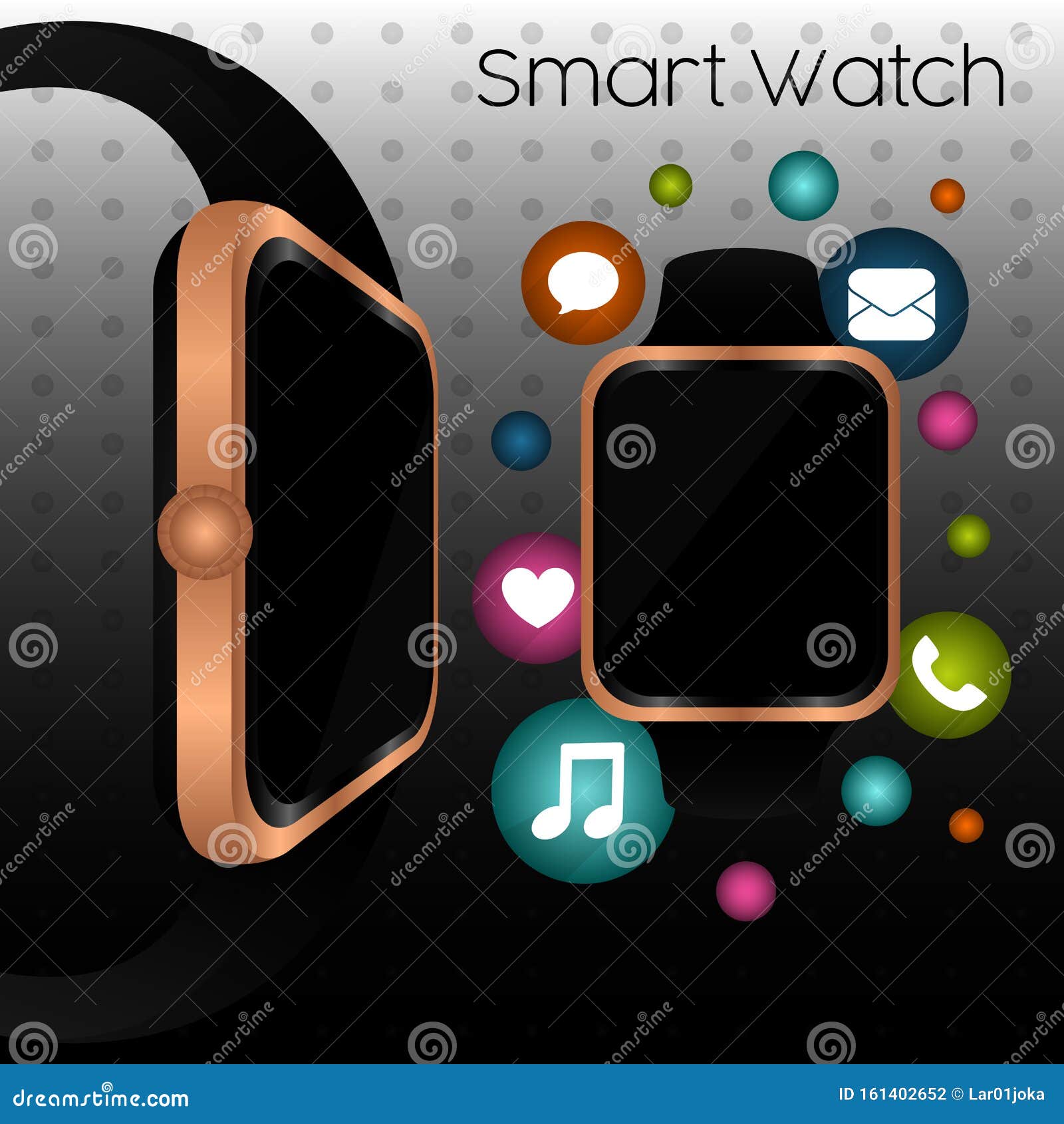 Smartwatch Poster Illustration Stock Vector - Illustration of gadget ...