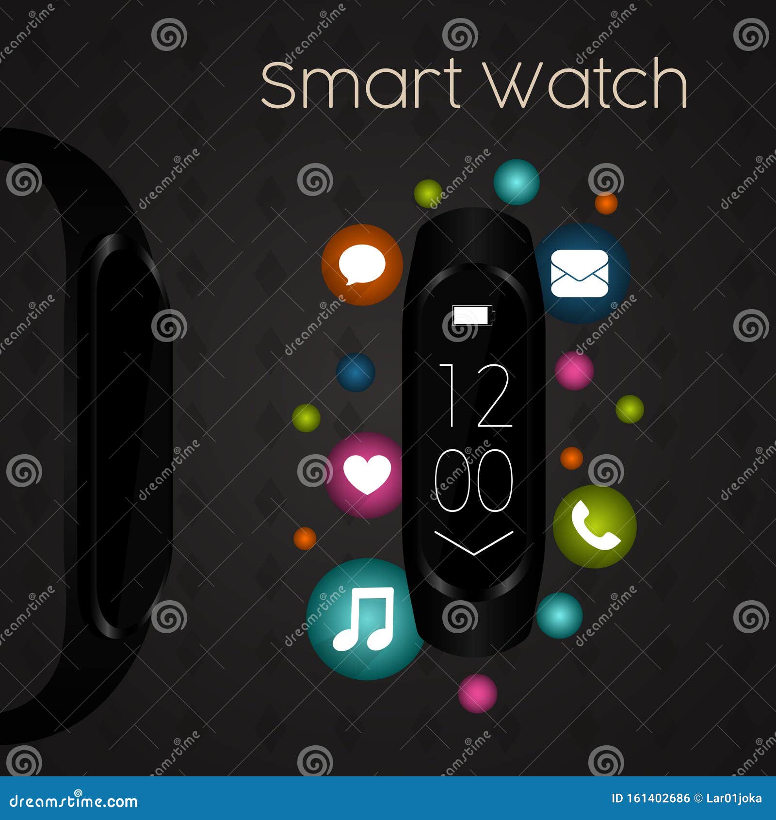 Smartwatch Poster Illustration Stock Vector - Illustration of fitness ...