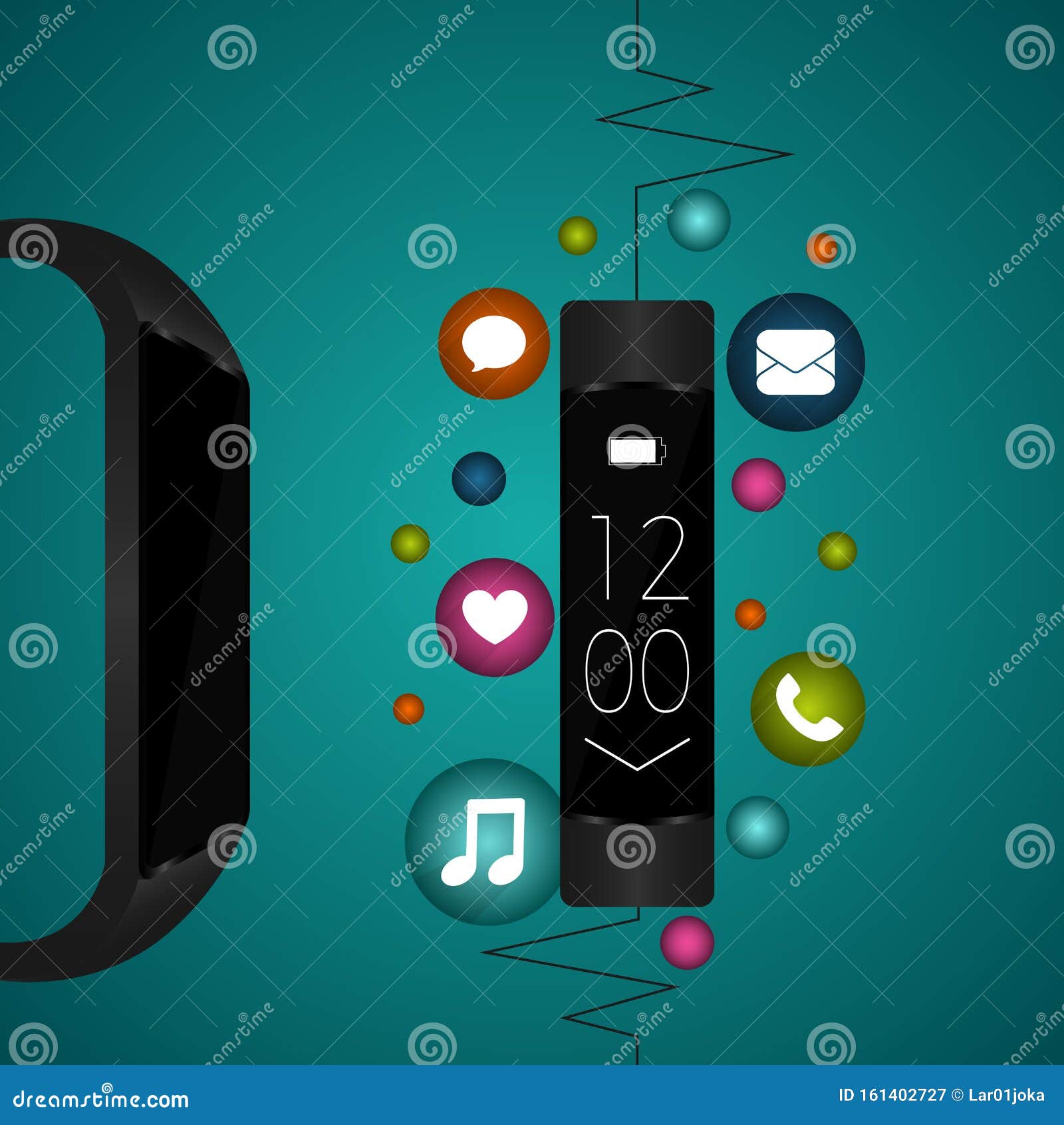 Smartwatch Poster Illustration Stock Vector - Illustration of watch ...