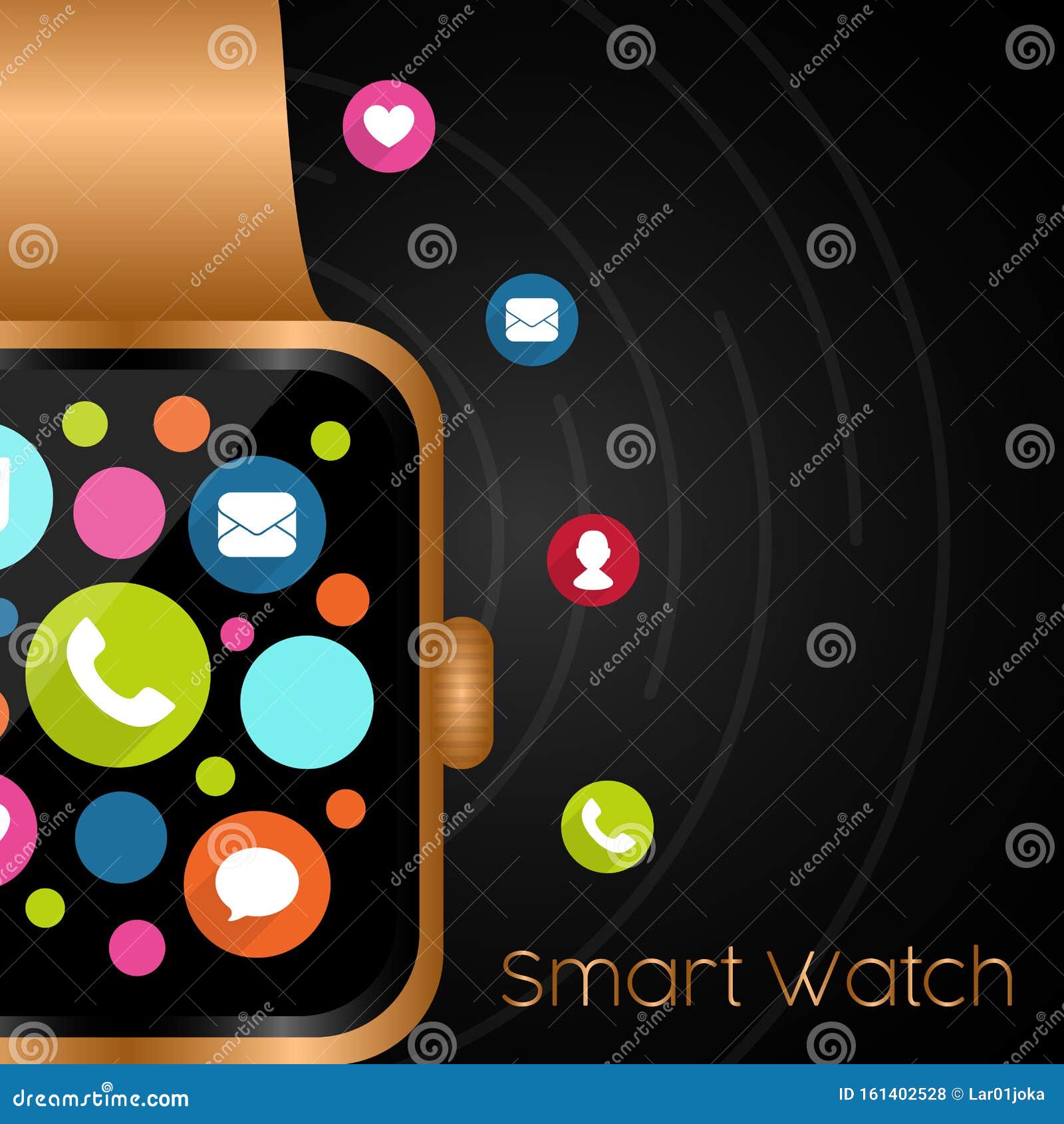 Smartwatch-Poster-Illustration Vektor Abbildung - Illustration von ...