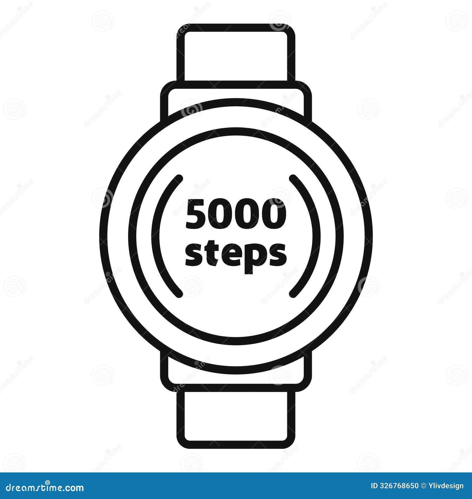 Smartwatch Showing 9000 Steps Walking App Icon Stock Photography ...