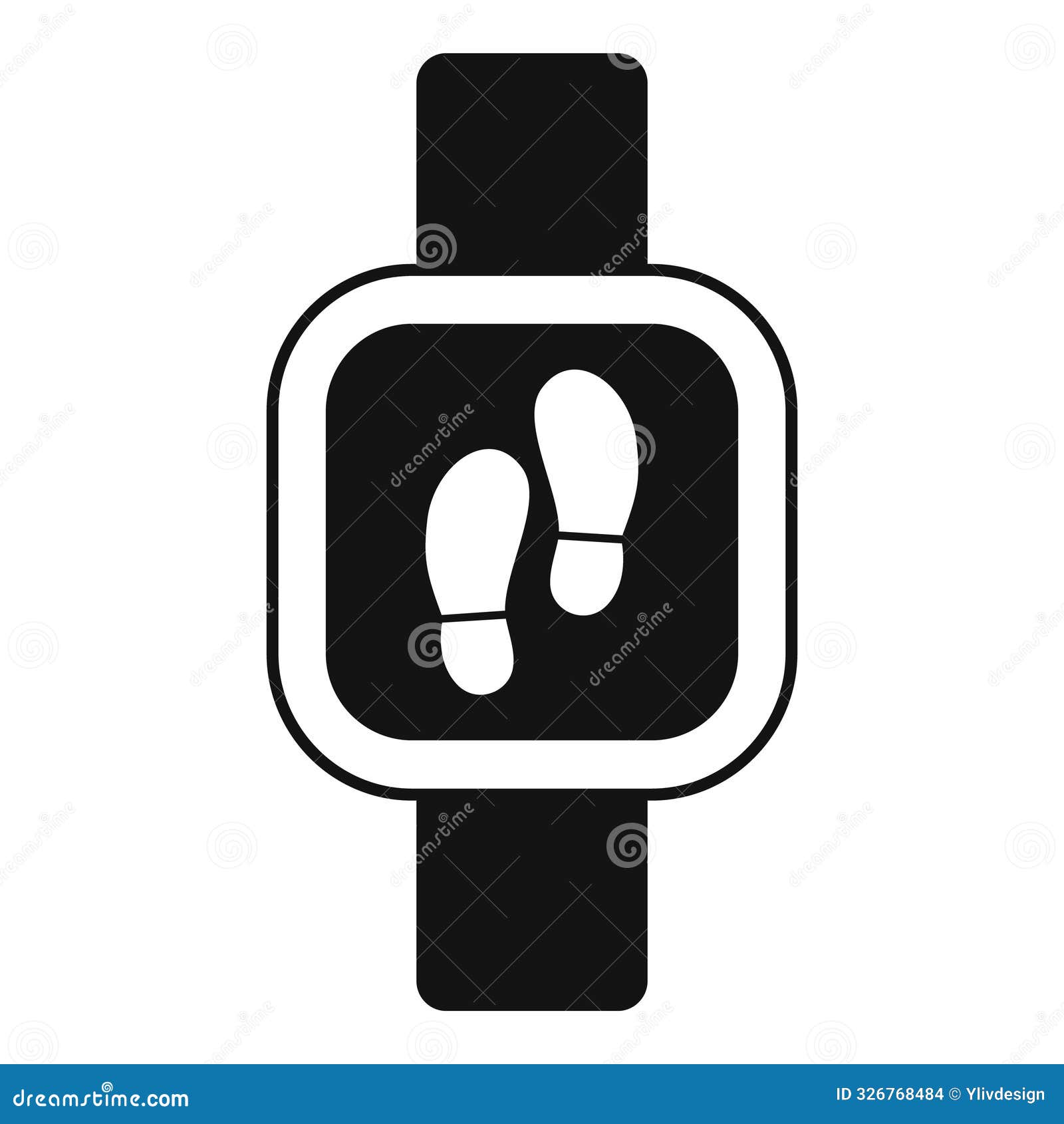 Smartwatch Showing 9000 Steps Walking App Icon Stock Photography ...