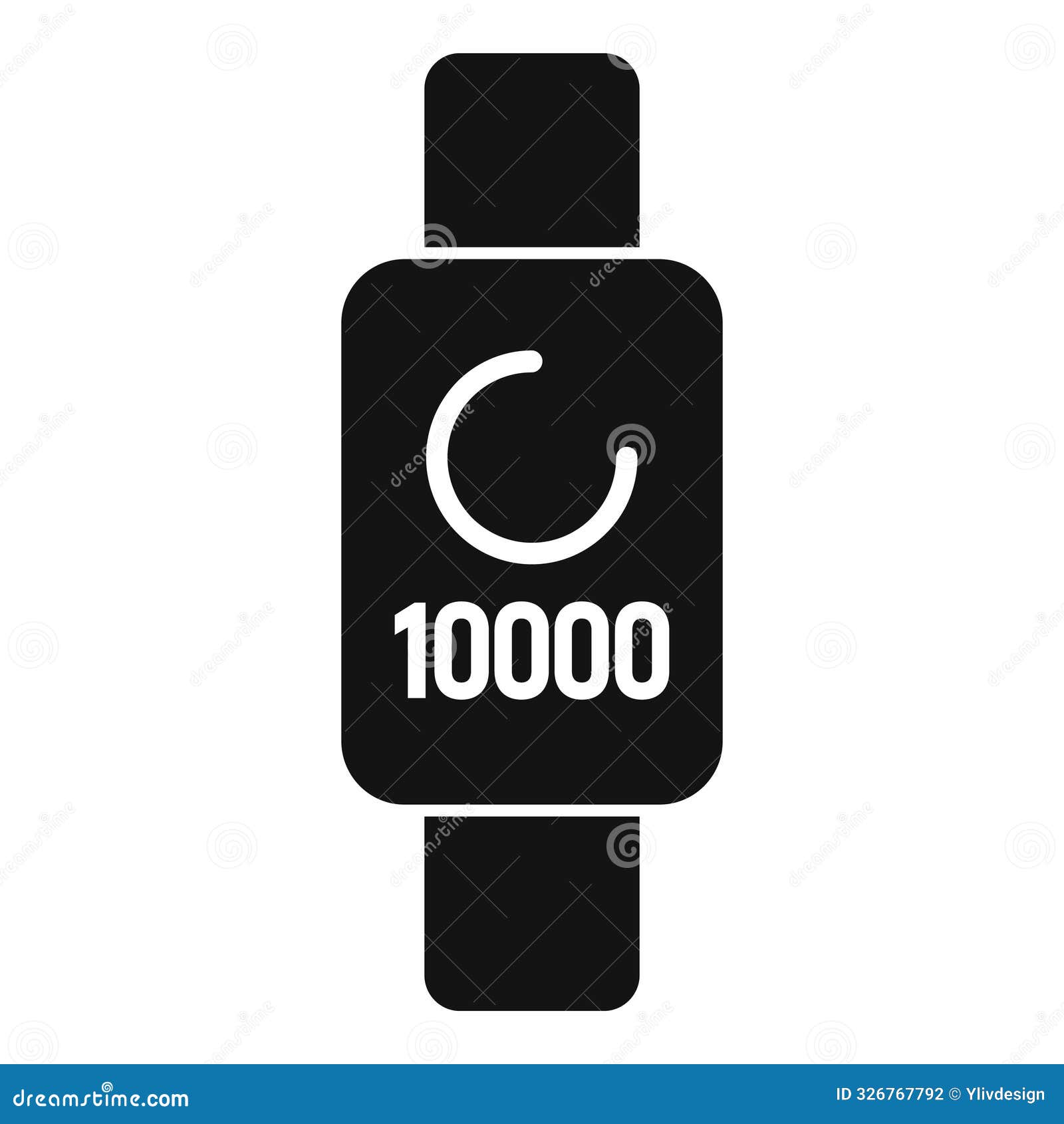 Smartwatch Showing 9000 Steps Walking App Icon Stock Photography ...