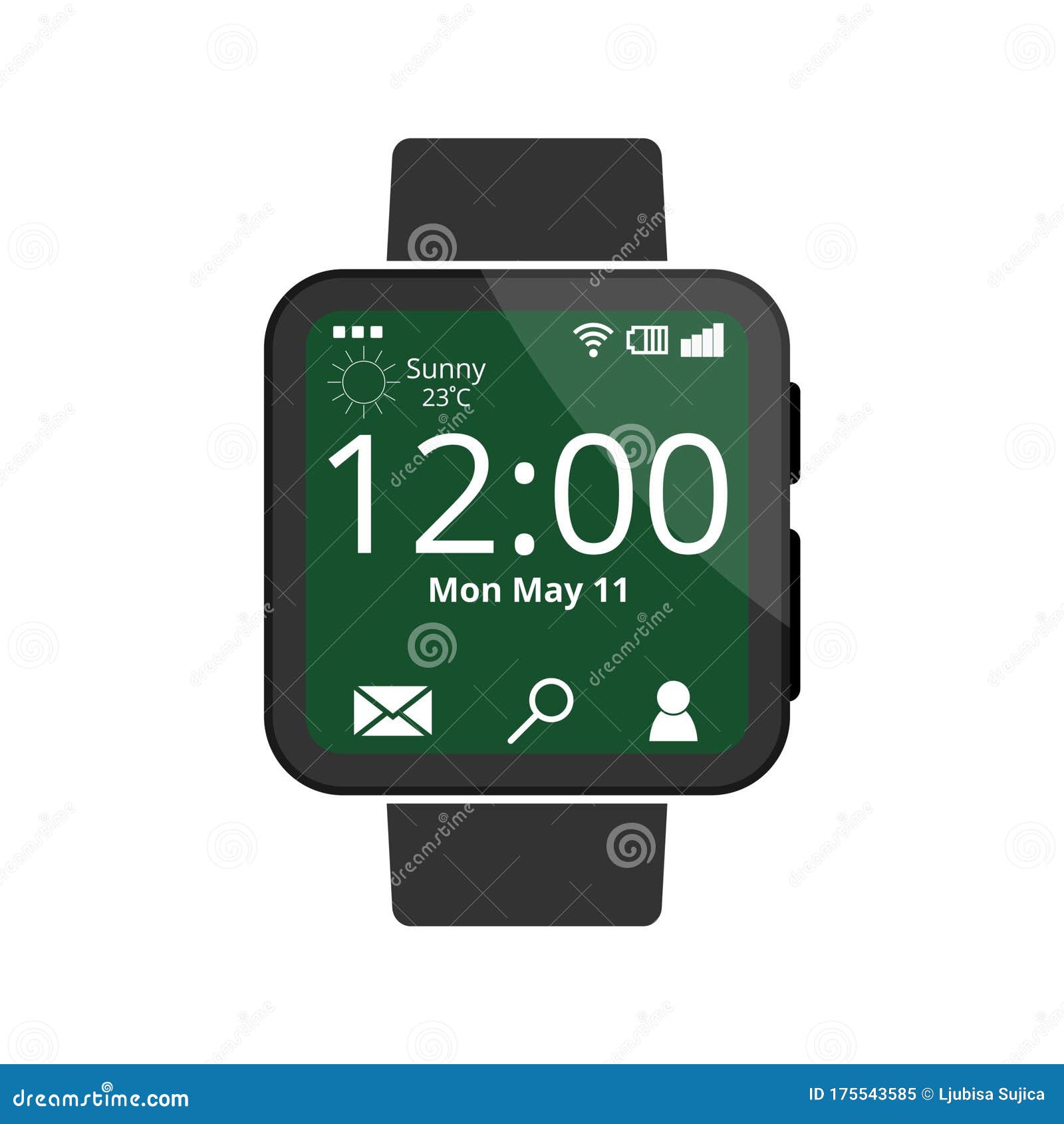 Smartwatch Symbol,Smart Watch Icon Stock Vector - Illustration of ...