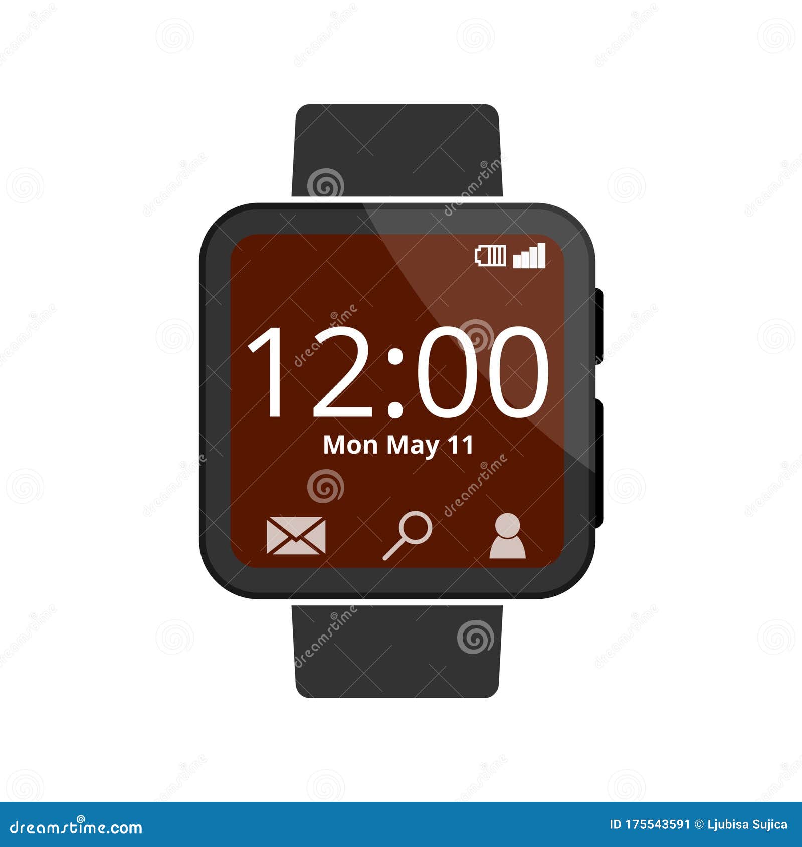 Smartwatch Symbol,Smart Watch Icon Stock Vector - Illustration of ...