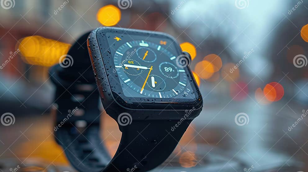 The Smartwatch is on the Table. a Modern Gadget for the Human Hand ...